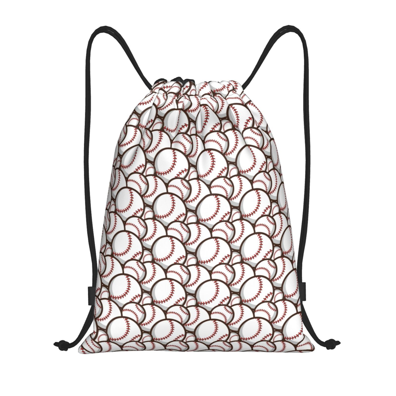Kdxio Cute Baseball Print Drawstring Backpack Bag,Waterproof Draw ...
