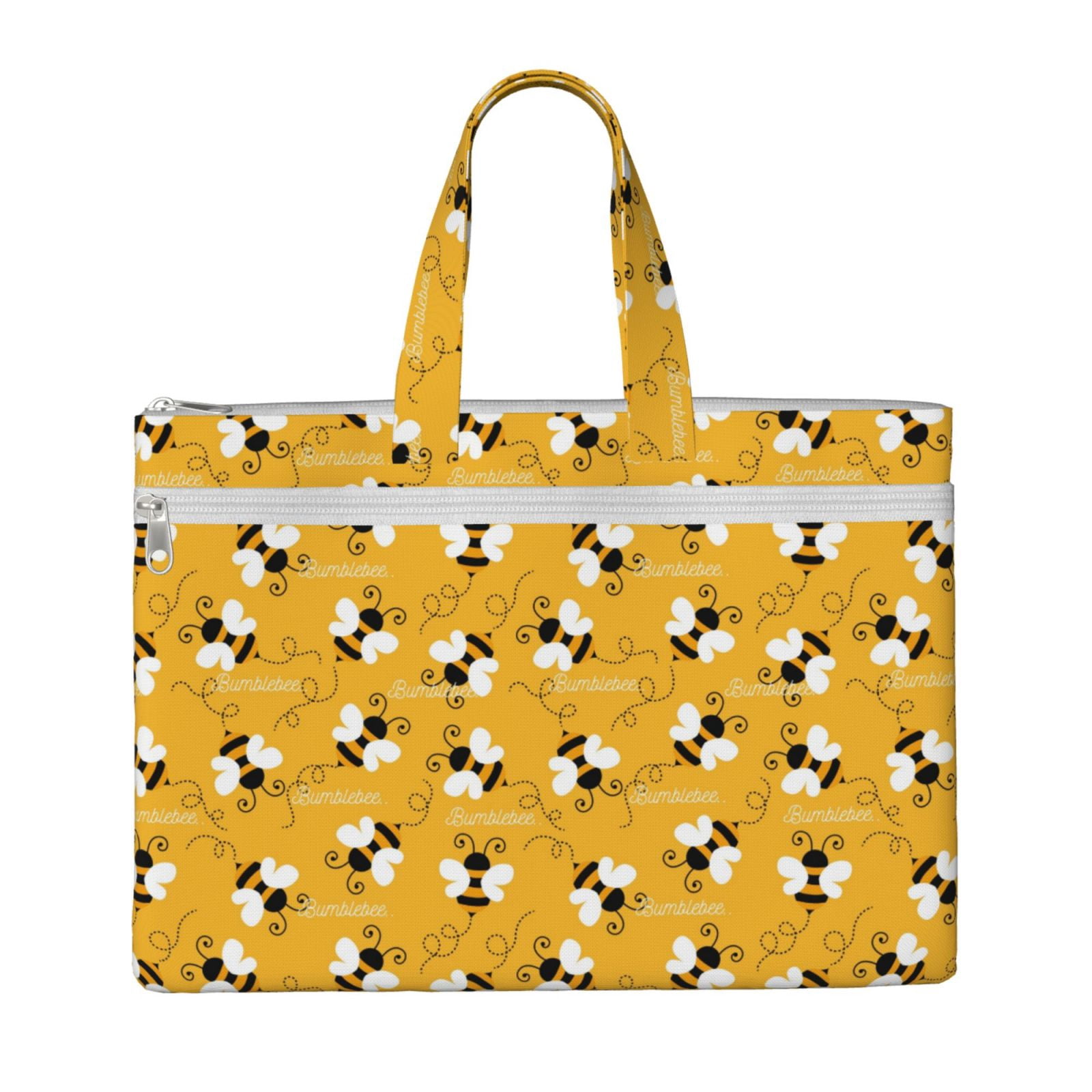 Kdxio Cute Bee Butterfly Yelllow File Tote Document Bag Business ...