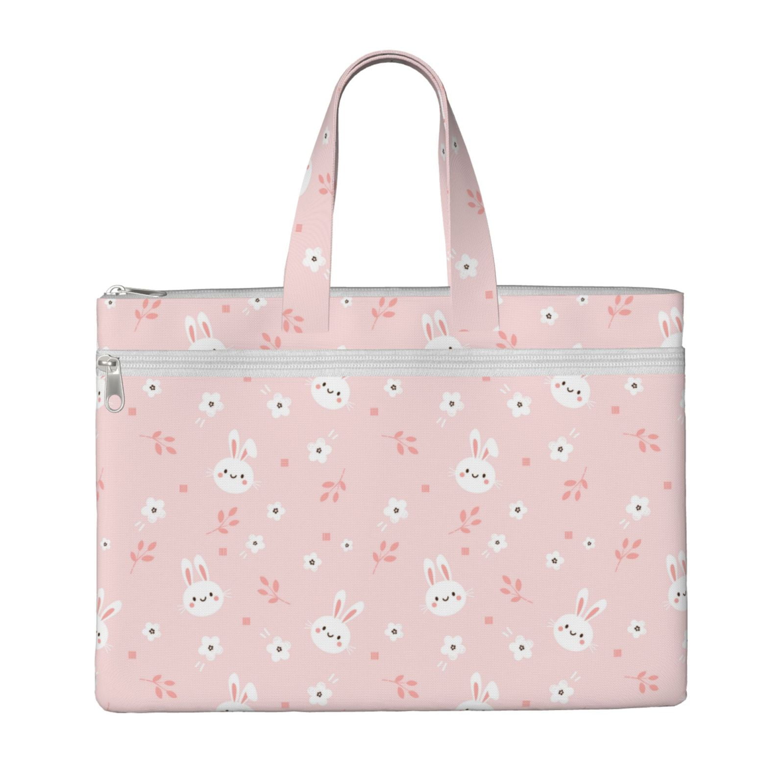 Kdxio Cute Bunny File Tote Document Bag Business Briefcase Bag Document ...