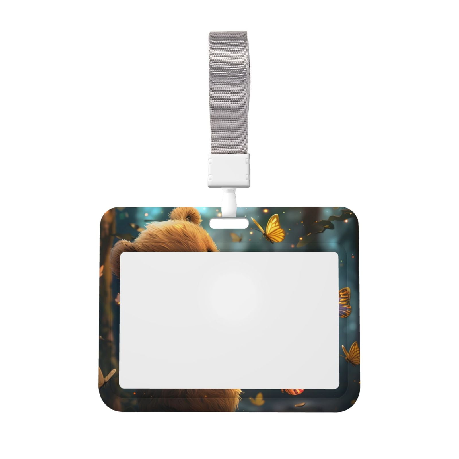 Kdxio Cute Butterfly Bear Card Badge Holder Work Badge Sleeve for ...