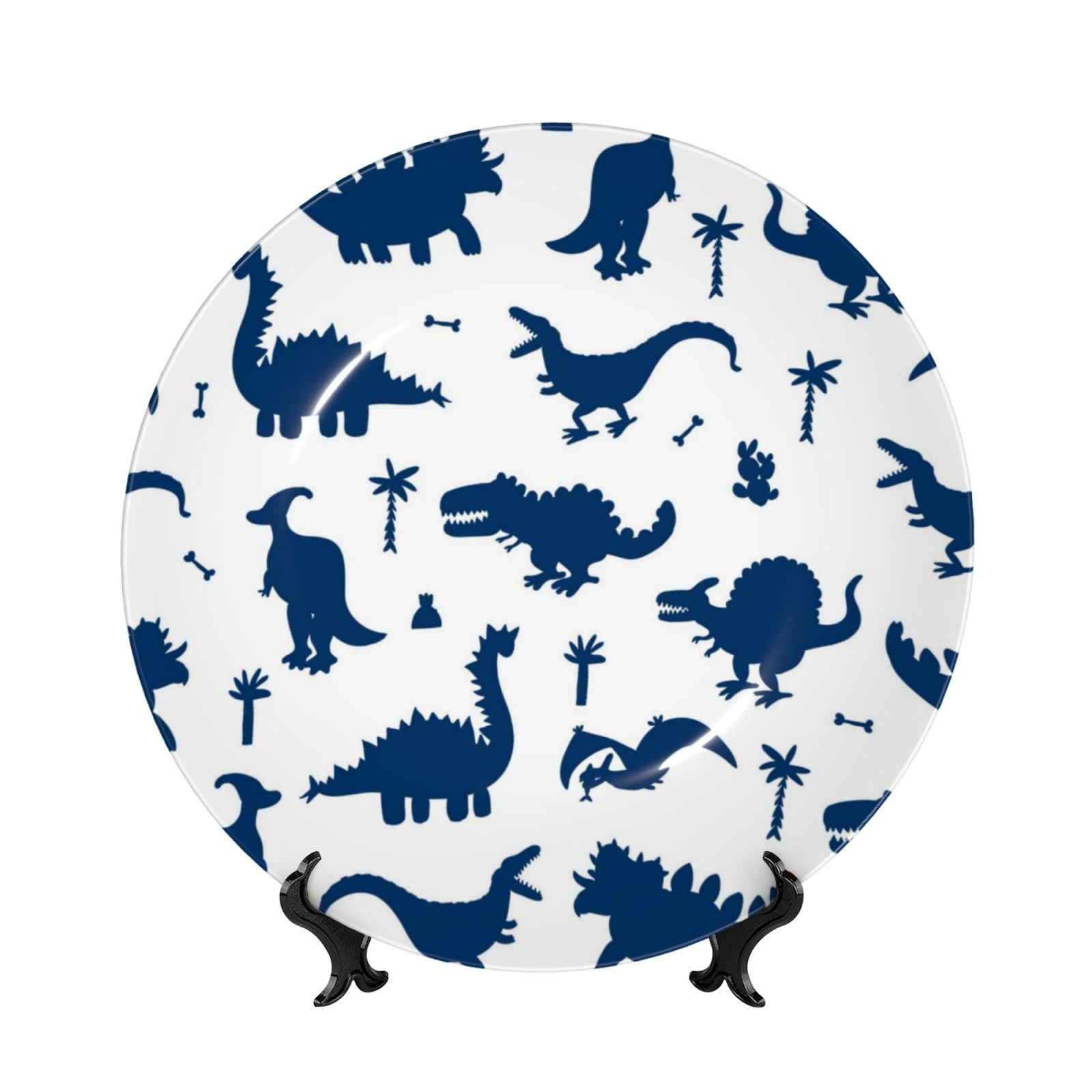 Kdxio Cute Cartoon Dinosaurs Bone China Decorative Plate Ceramic ...