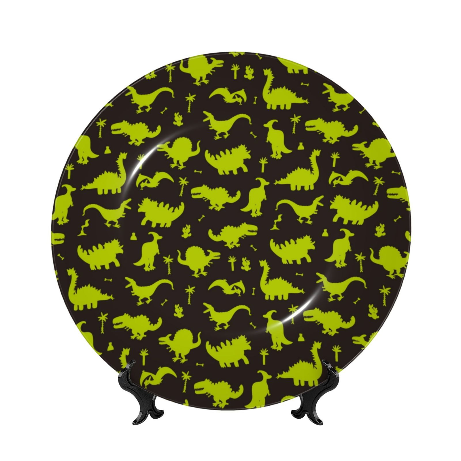 Kdxio Cute Cartoon Dinosaurs Green Silhouette Pattern Bone China ...