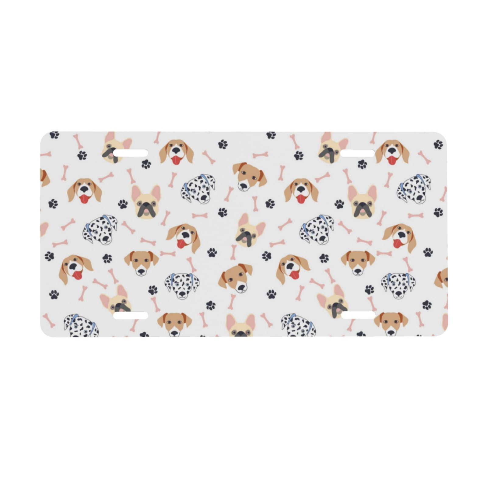 Kdxio Cute Cartoon Dogs License Plate Car Front License Plate Car ...