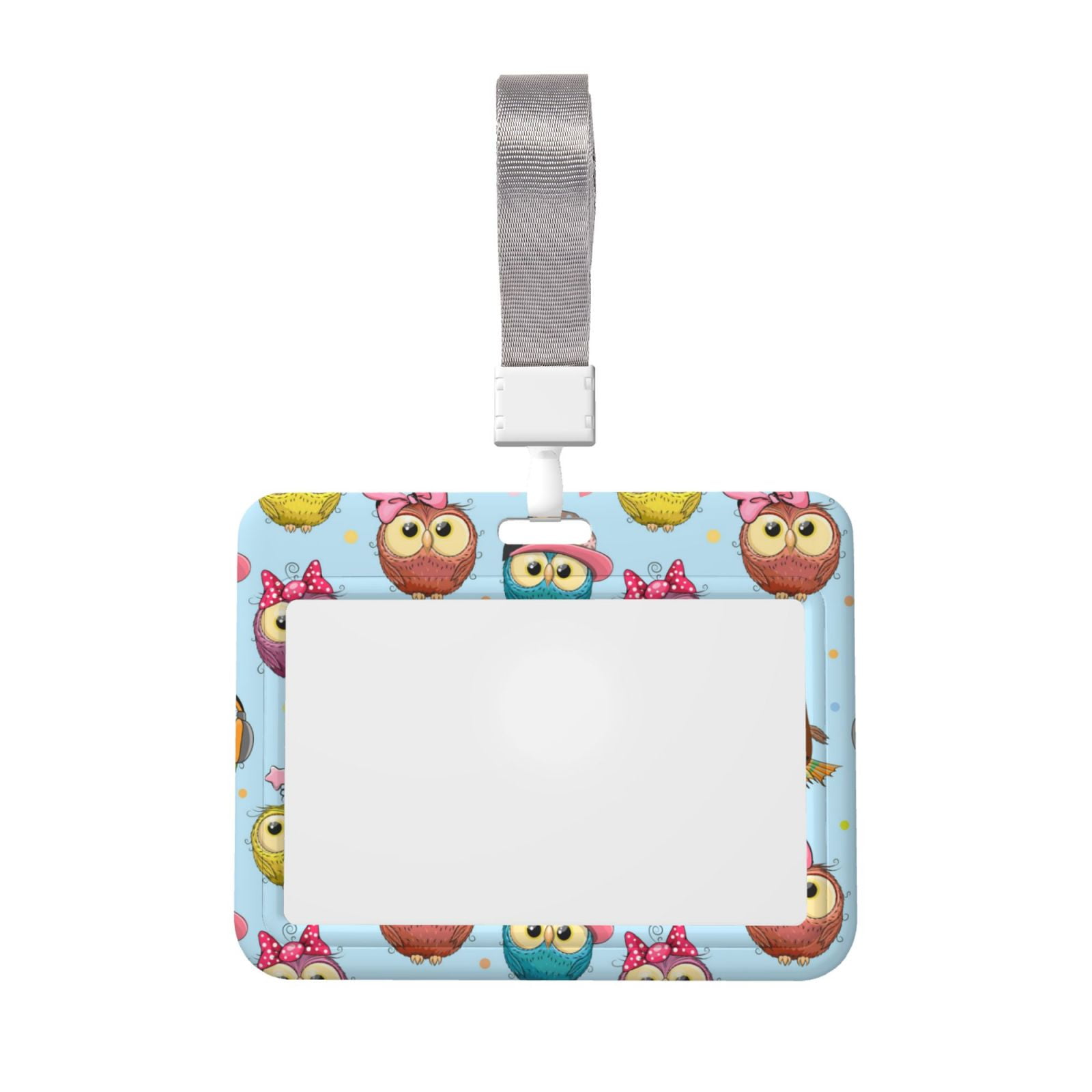 Kdxio Cute Cartoon Owls 3 Card Badge Holder Work Badge Sleeve for ...