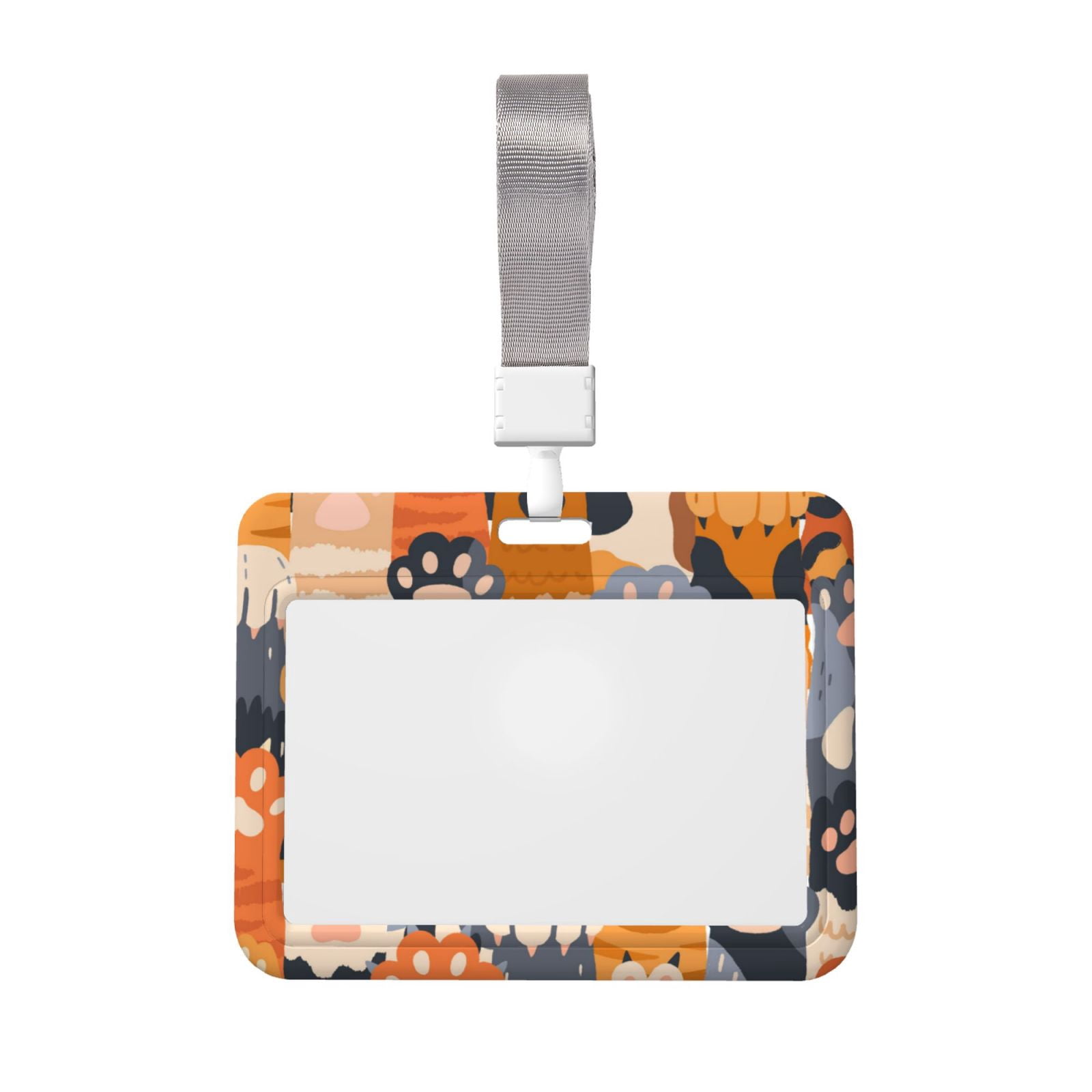Kdxio Cute Cat Paw Card Badge Holder Work Badge Sleeve for Office ...
