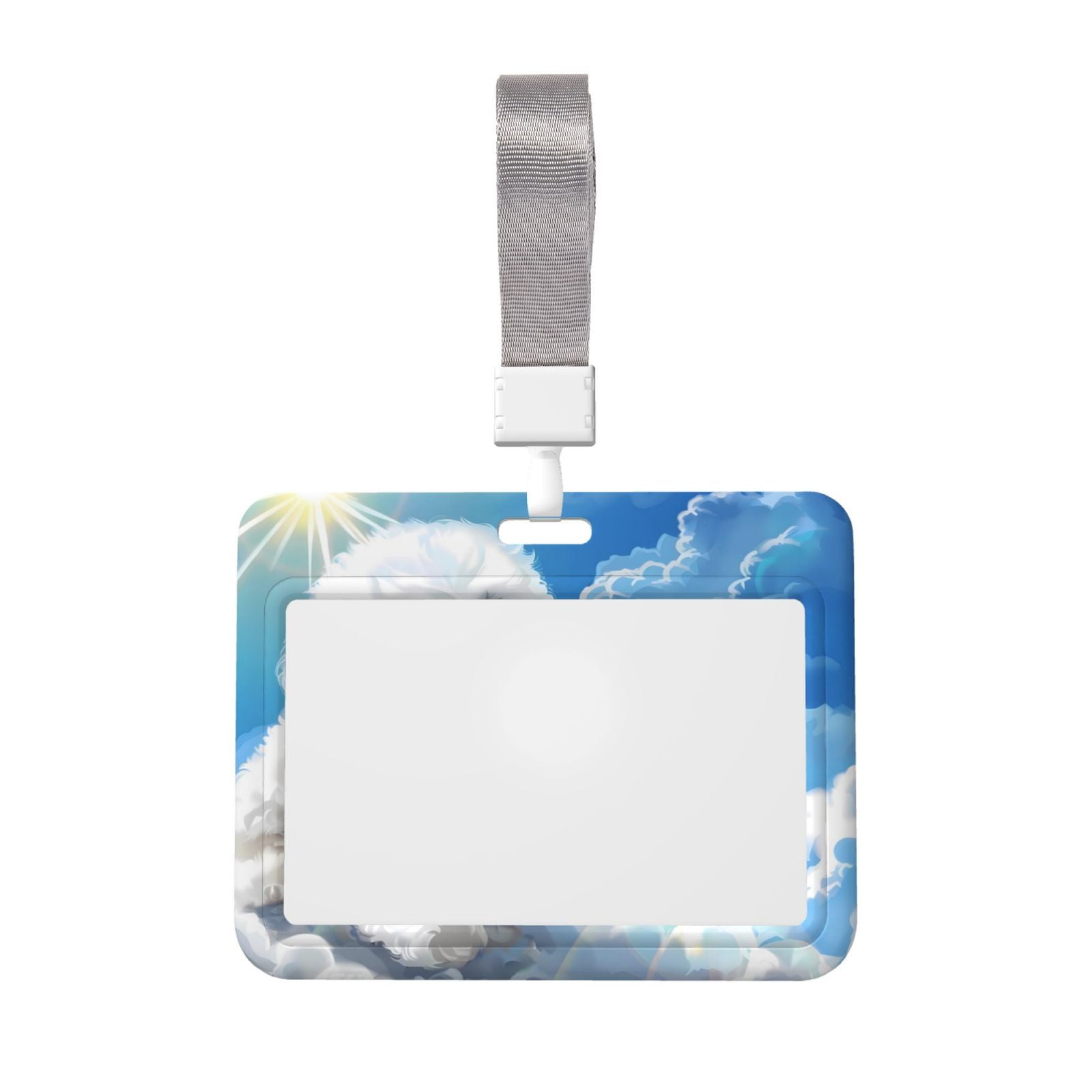 Kdxio Cute Cloud Bichon Frise Card Badge Holder Work Badge Sleeve for ...