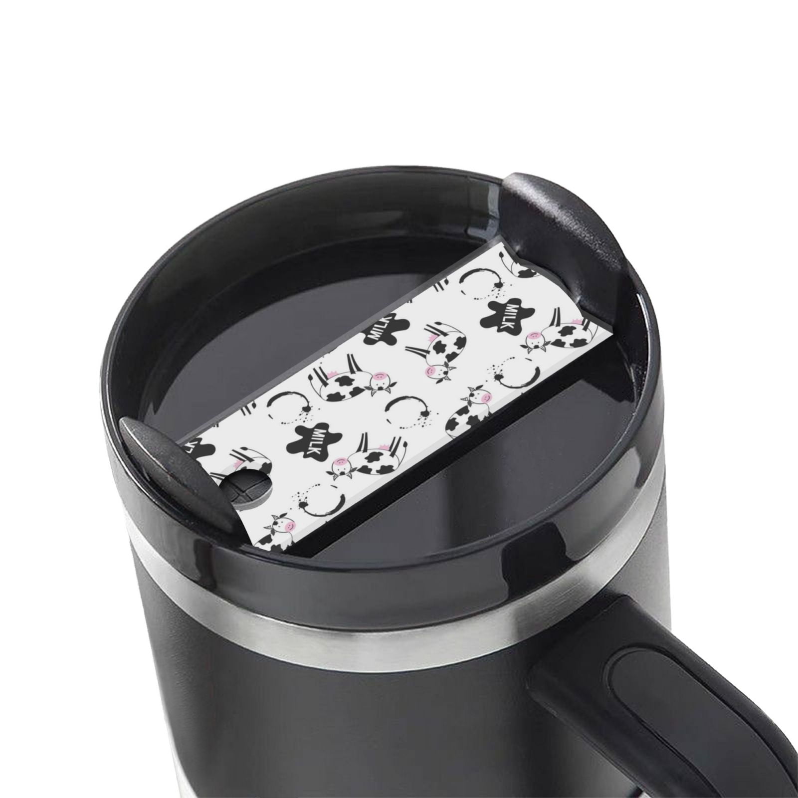 Kdxio Cute Cow and Milk Stains Name Plate Compatible Stanley Cups Name ...