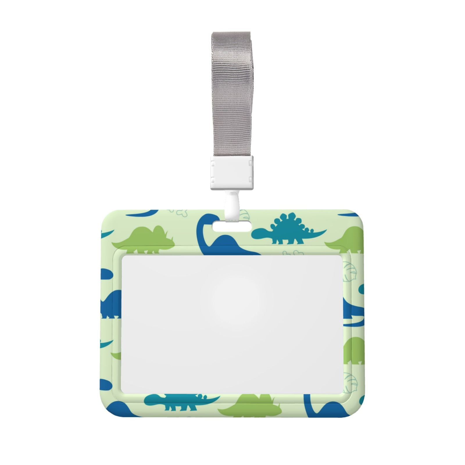 Kdxio Cute Dinosaur Blue Green Card Badge Holder Work Badge Sleeve for ...