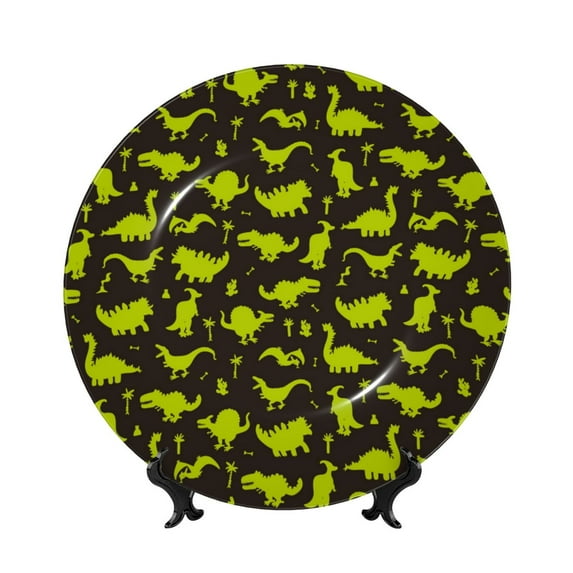 Kdxio Cute Dinosaurs (2) Bone China Decorative Plate Ceramic Decorative ...