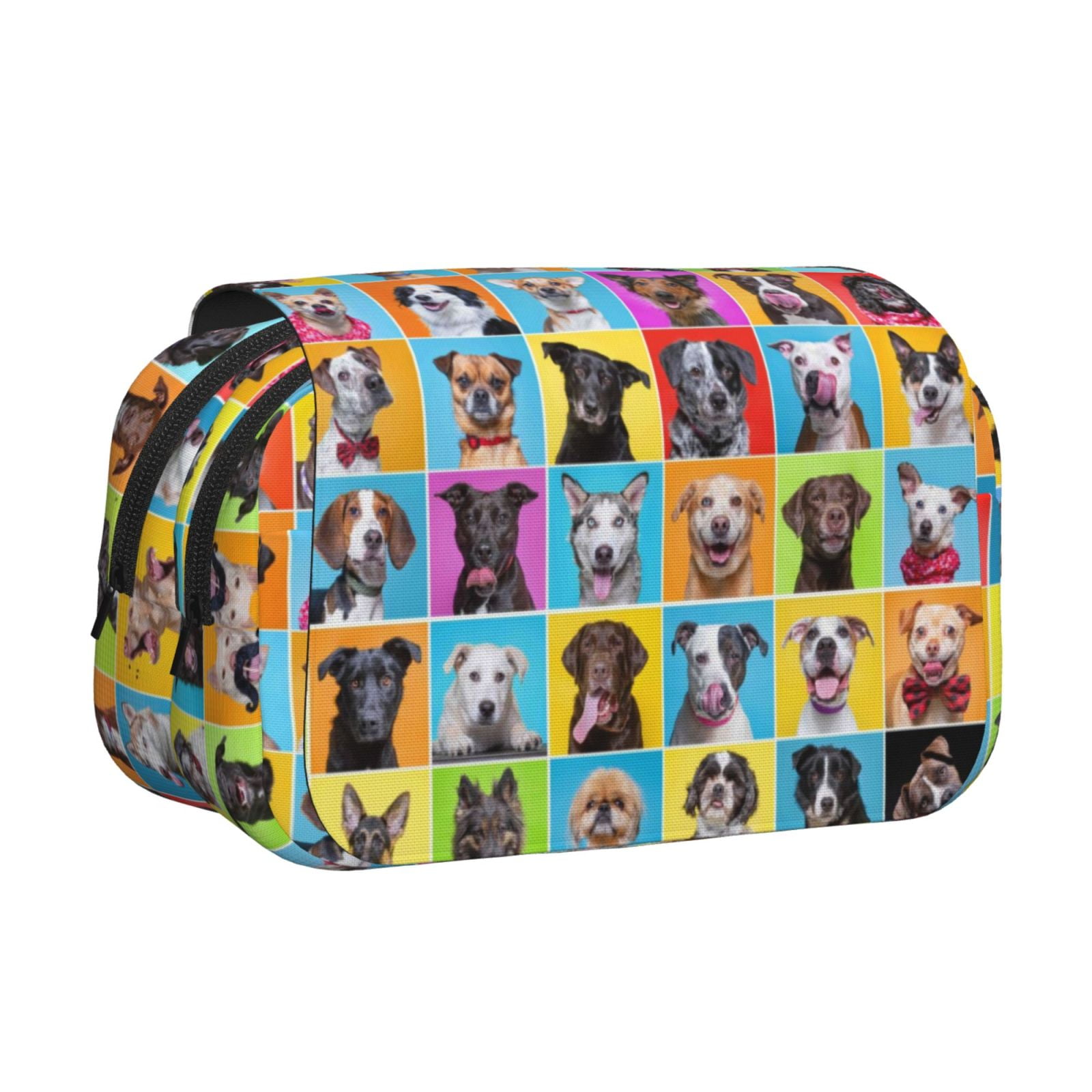 Kdxio Cute Dogs Collage for Double Compartment Pen Case Oxford ...