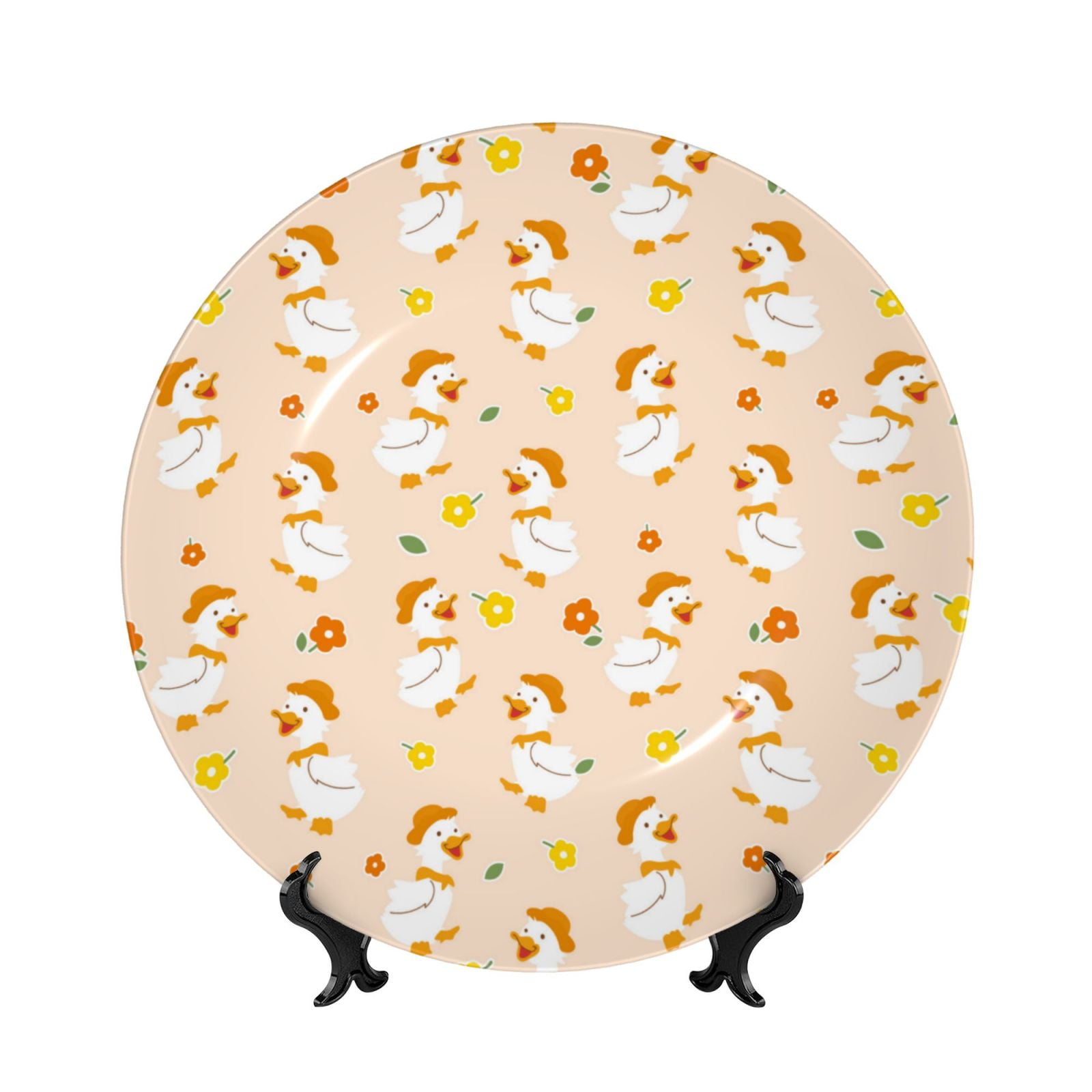 Kdxio Cute Duck And Flower Bone China Decorative Plate Ceramic ...