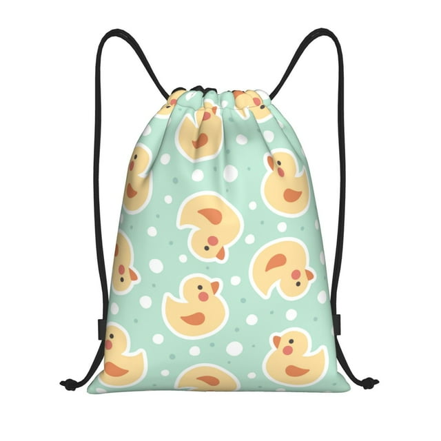 Kdxio Cute Duck Print Drawstring Backpack Bag,Waterproof Draw String ...