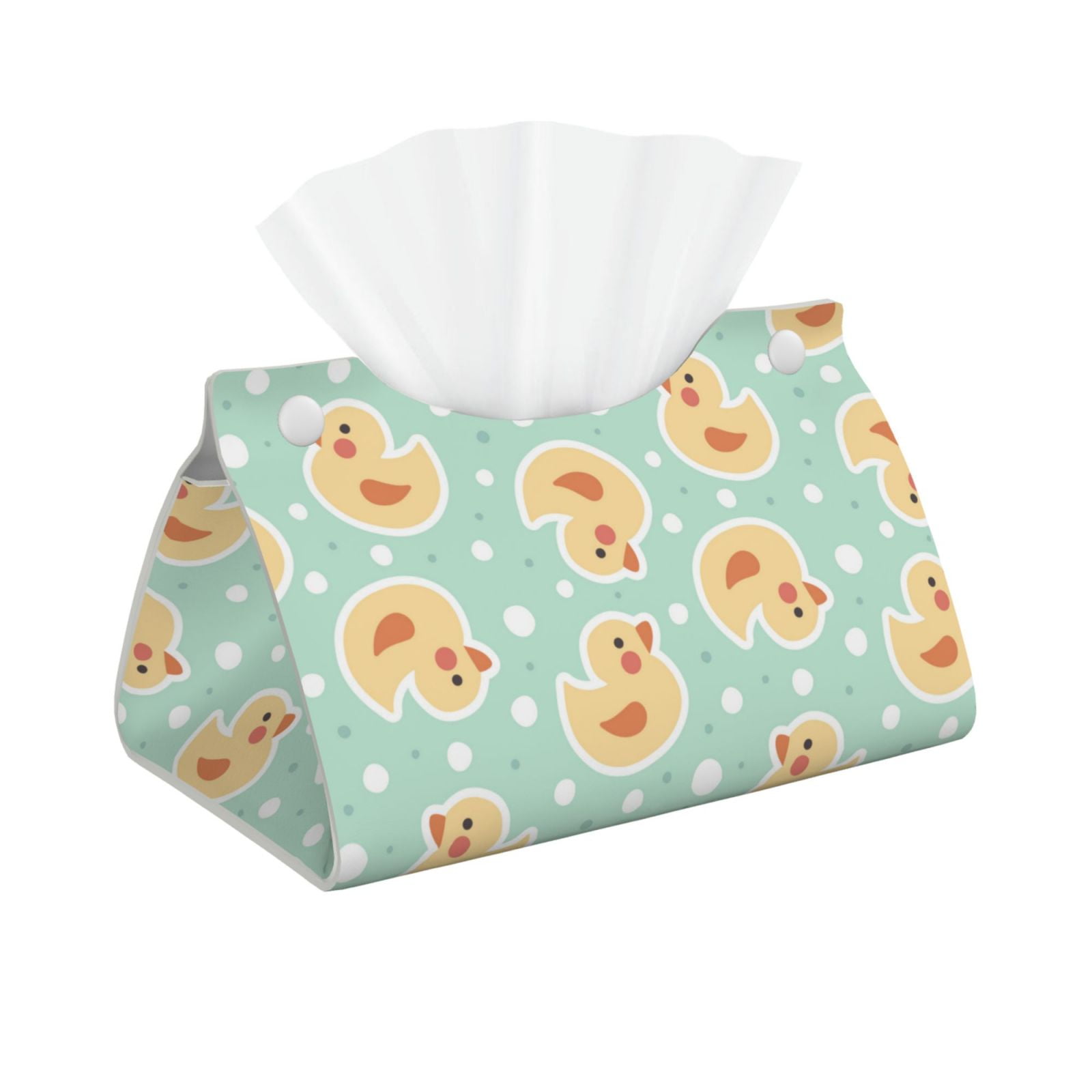 Kdxio Cute Duck Print Tissue Box Cover,Modern PU Leather Rectangular ...
