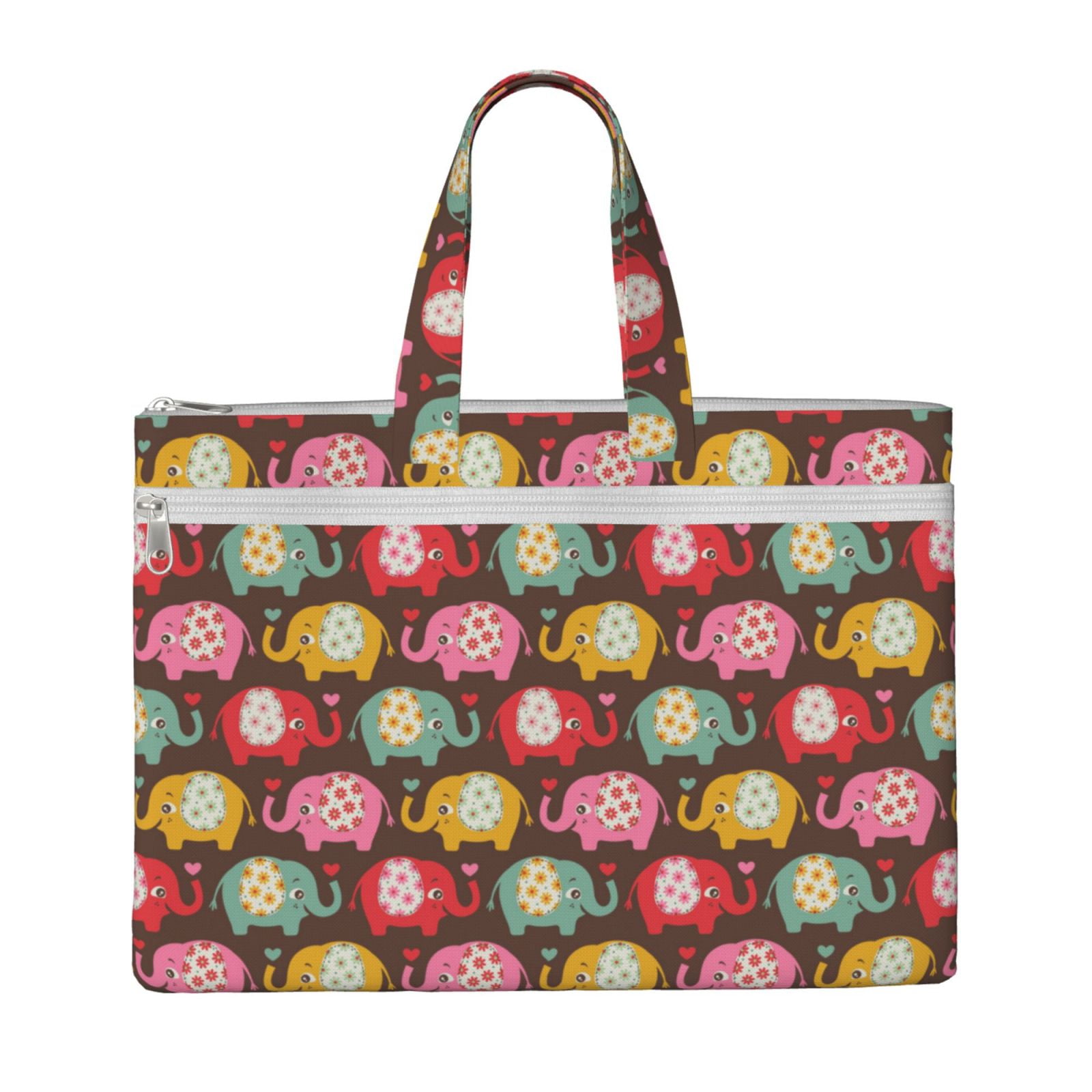 Kdxio Cute Elephants File Tote Document Bag Business Briefcase Bag ...