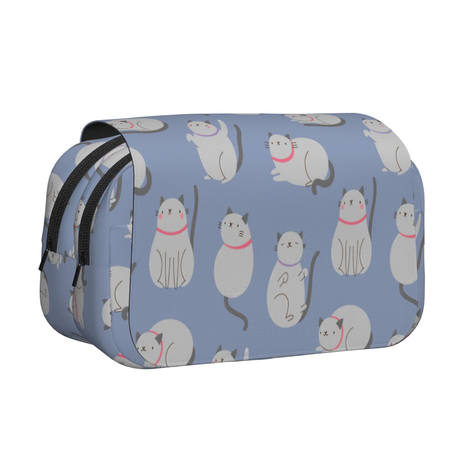 Kdxio Cute Fat Cat for Double Compartment Pen Case Oxford Organizer ...