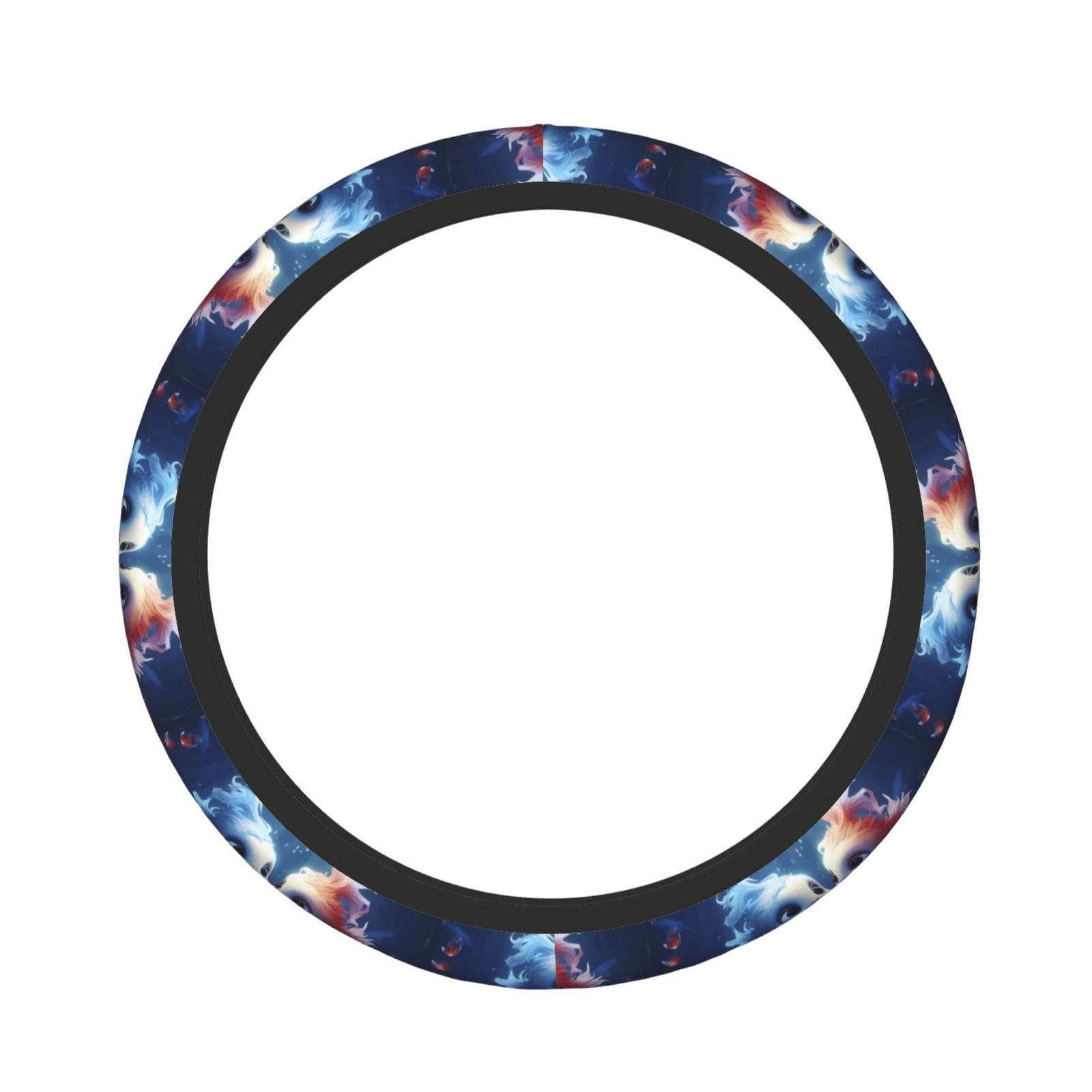 Kdxio Cute Fish Flower Couple Print Elastic Stretch Steering Wheel ...