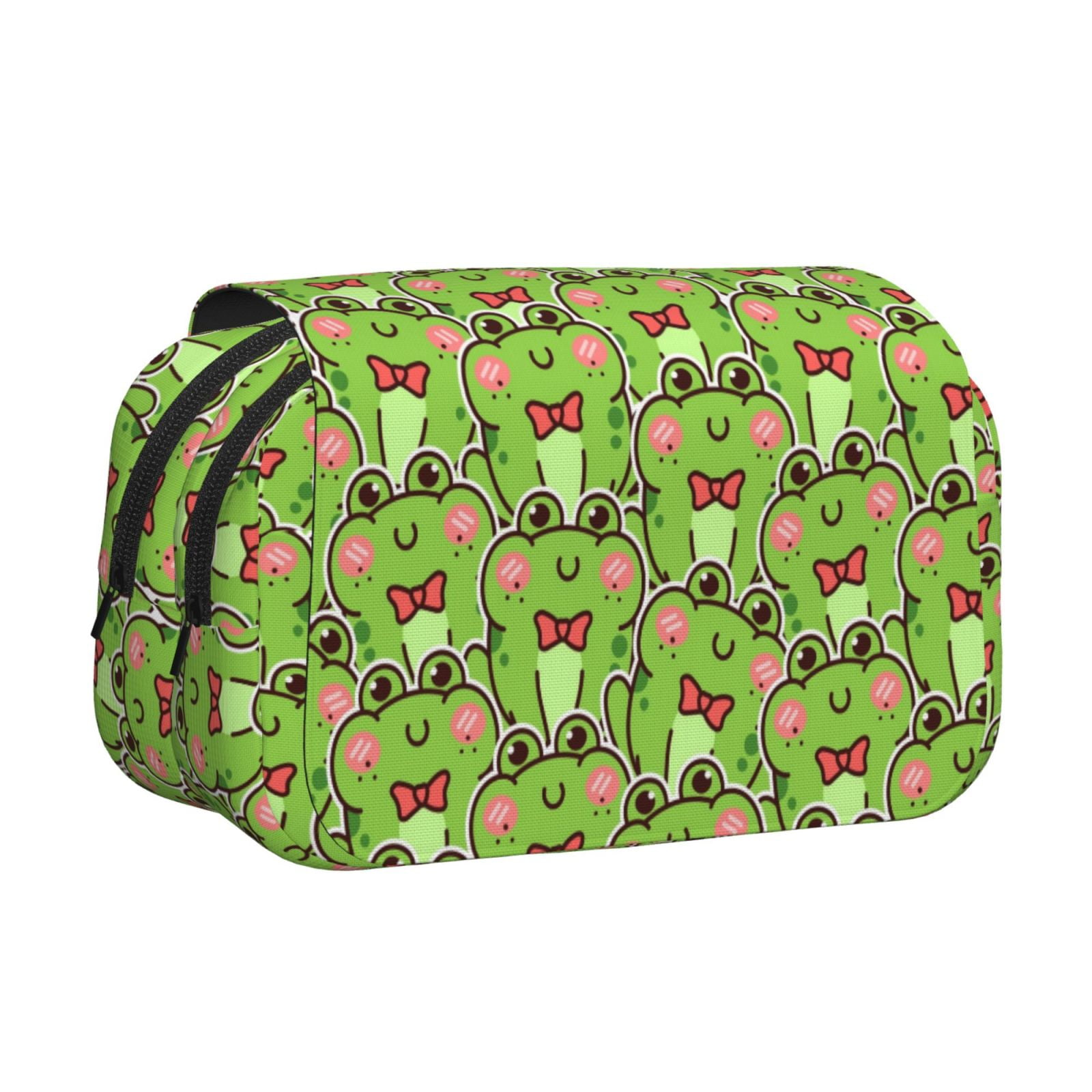 Kdxio Cute Green Frog for Double Compartment Pen Case Oxford Organizer ...