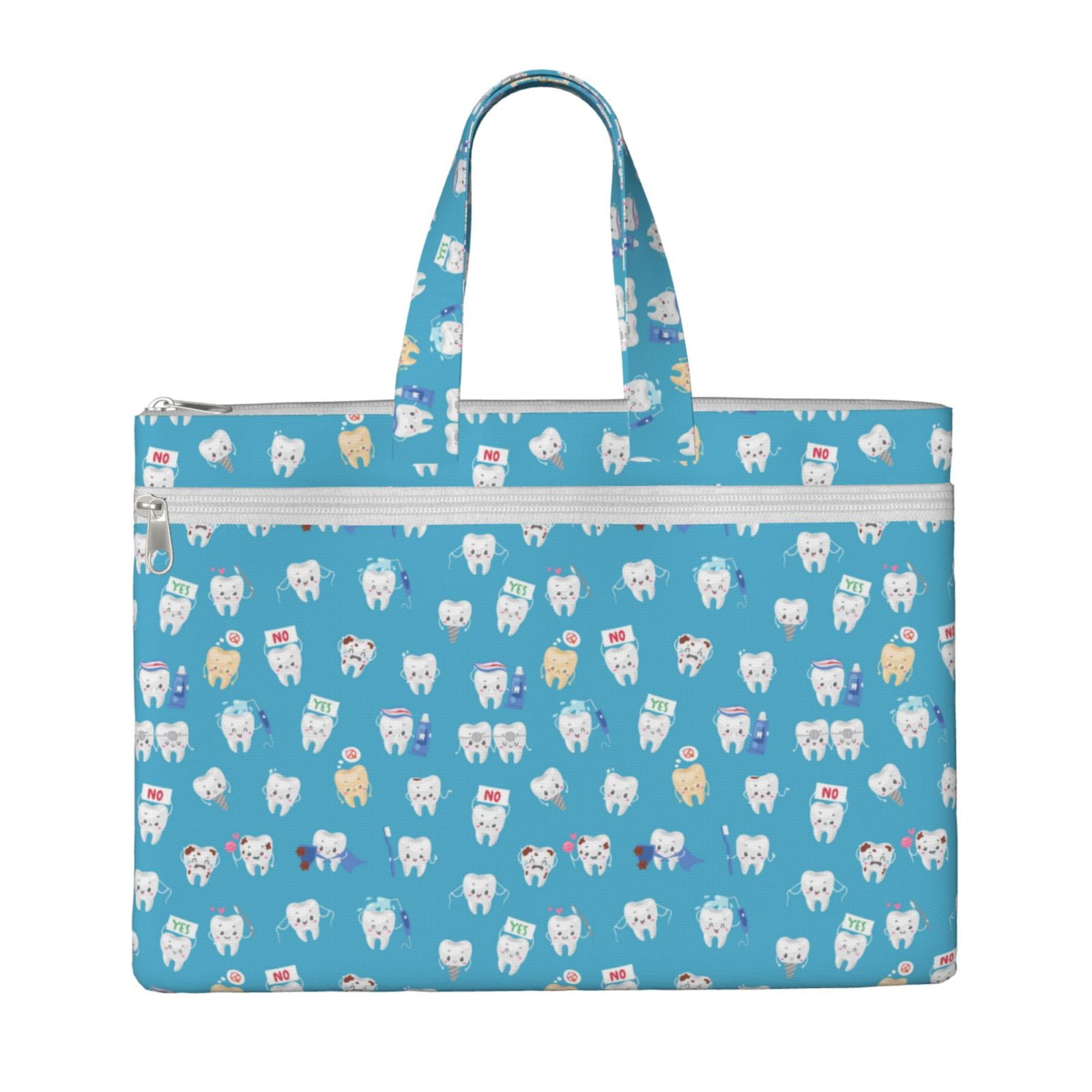 Kdxio Cute Healthy Teeth File Tote Document Bag Business Briefcase Bag ...