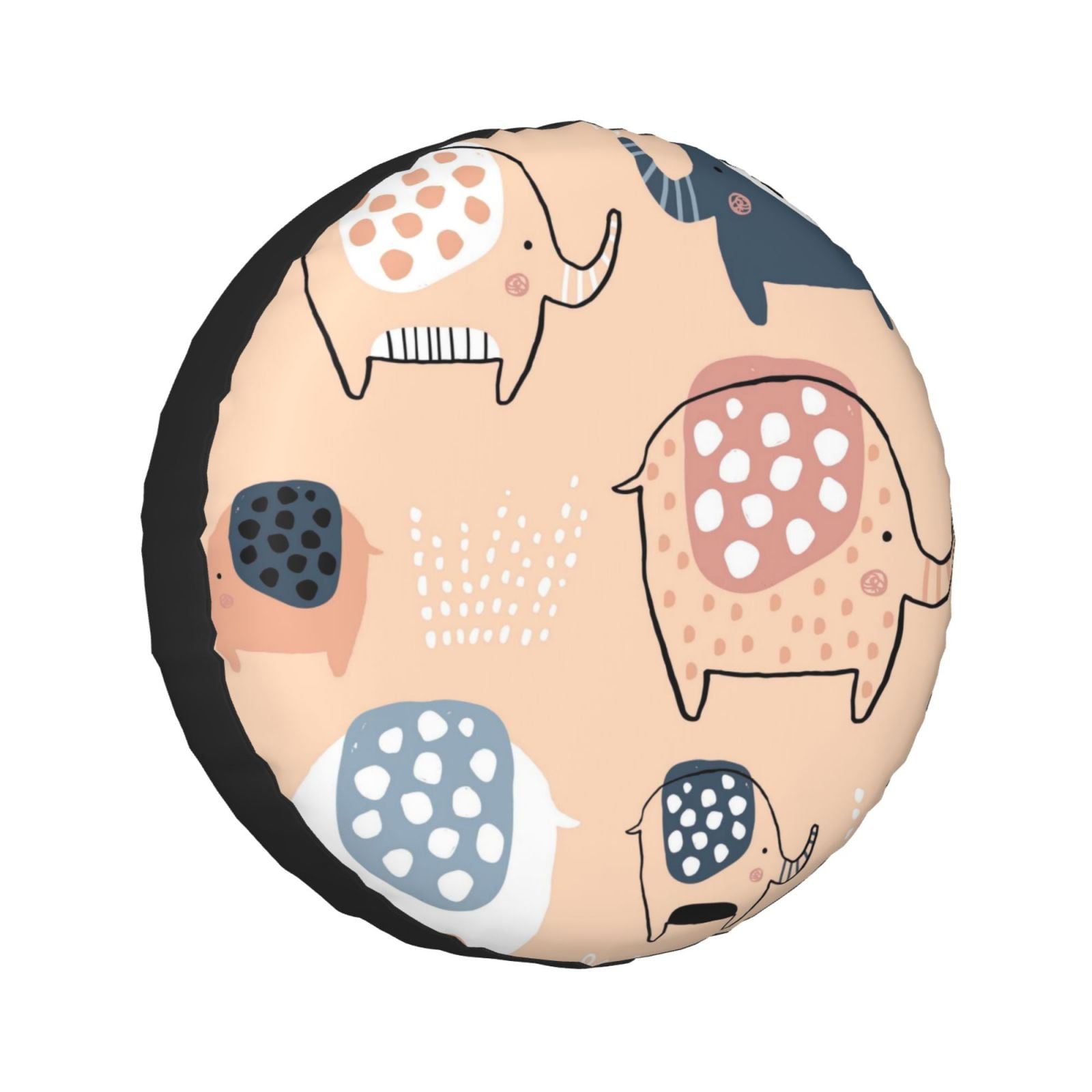 Kdxio Cute Ink Drawn Elephants for Tire Cover Wheel Protectors Tyre ...