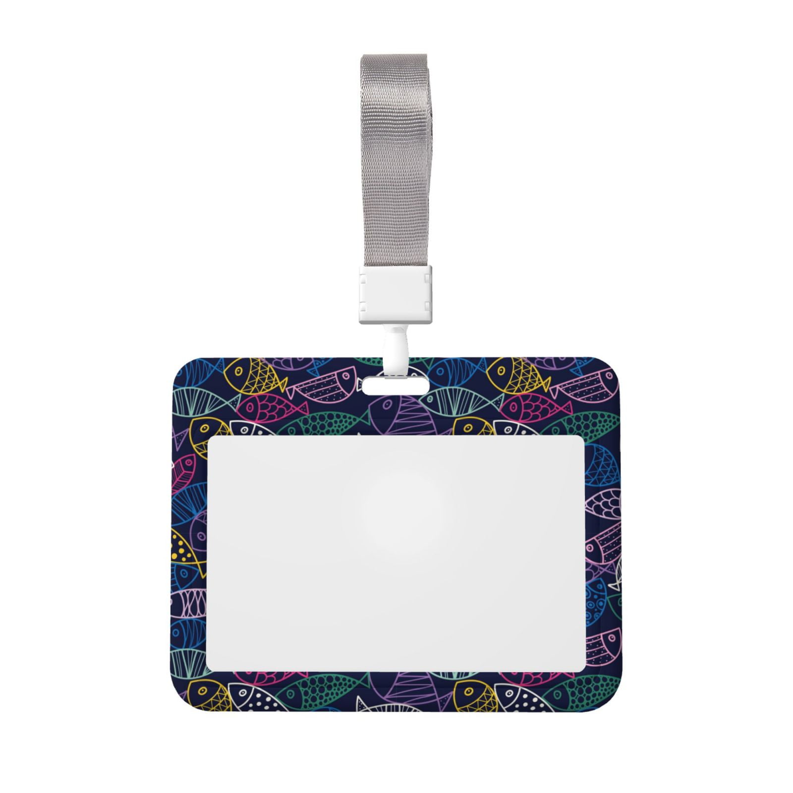Kdxio Cute Line Fish Card Badge Holder Work Badge Sleeve for Office ...