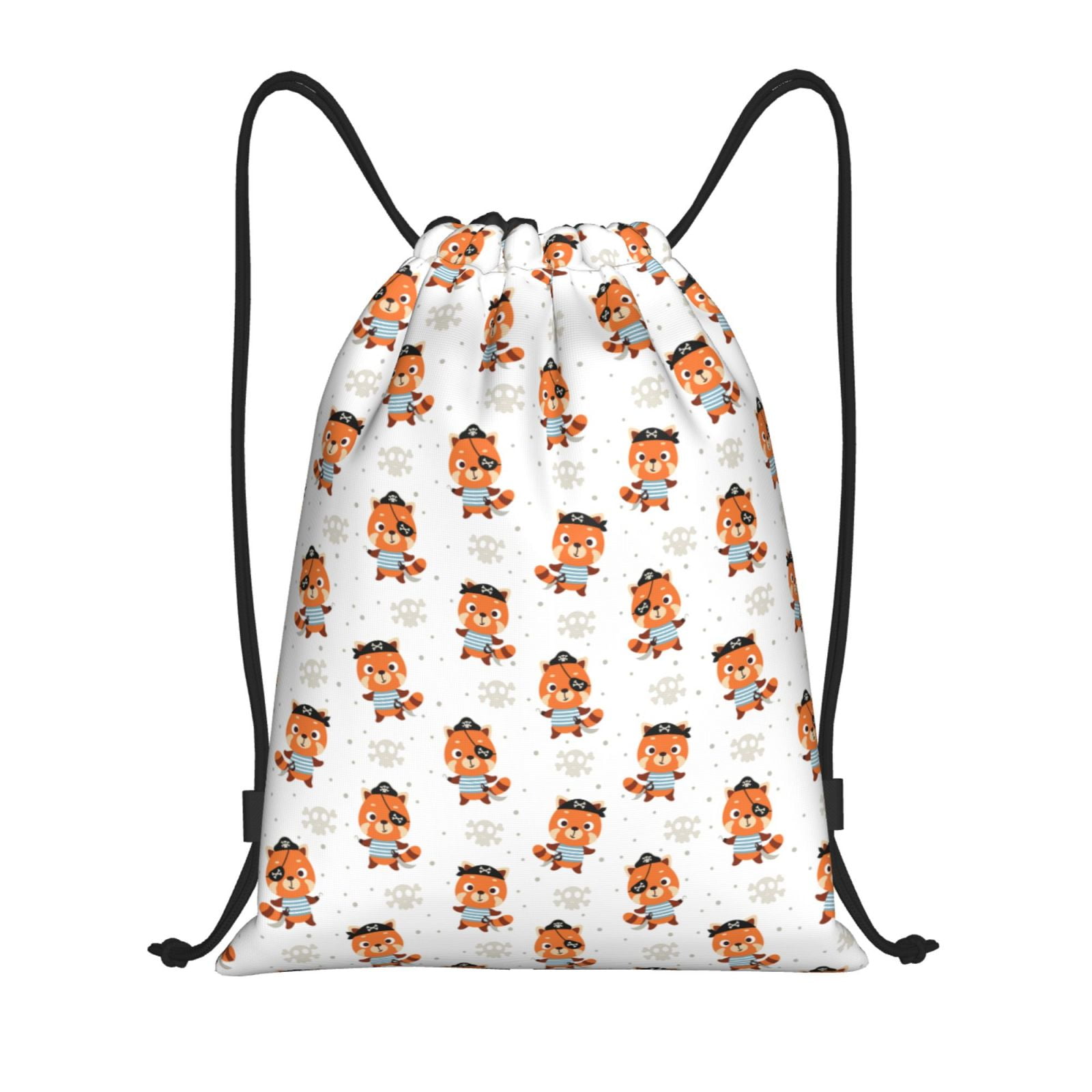 Kdxio Cute Little Pirate Red Panda Print Drawstring Backpack Bag ...