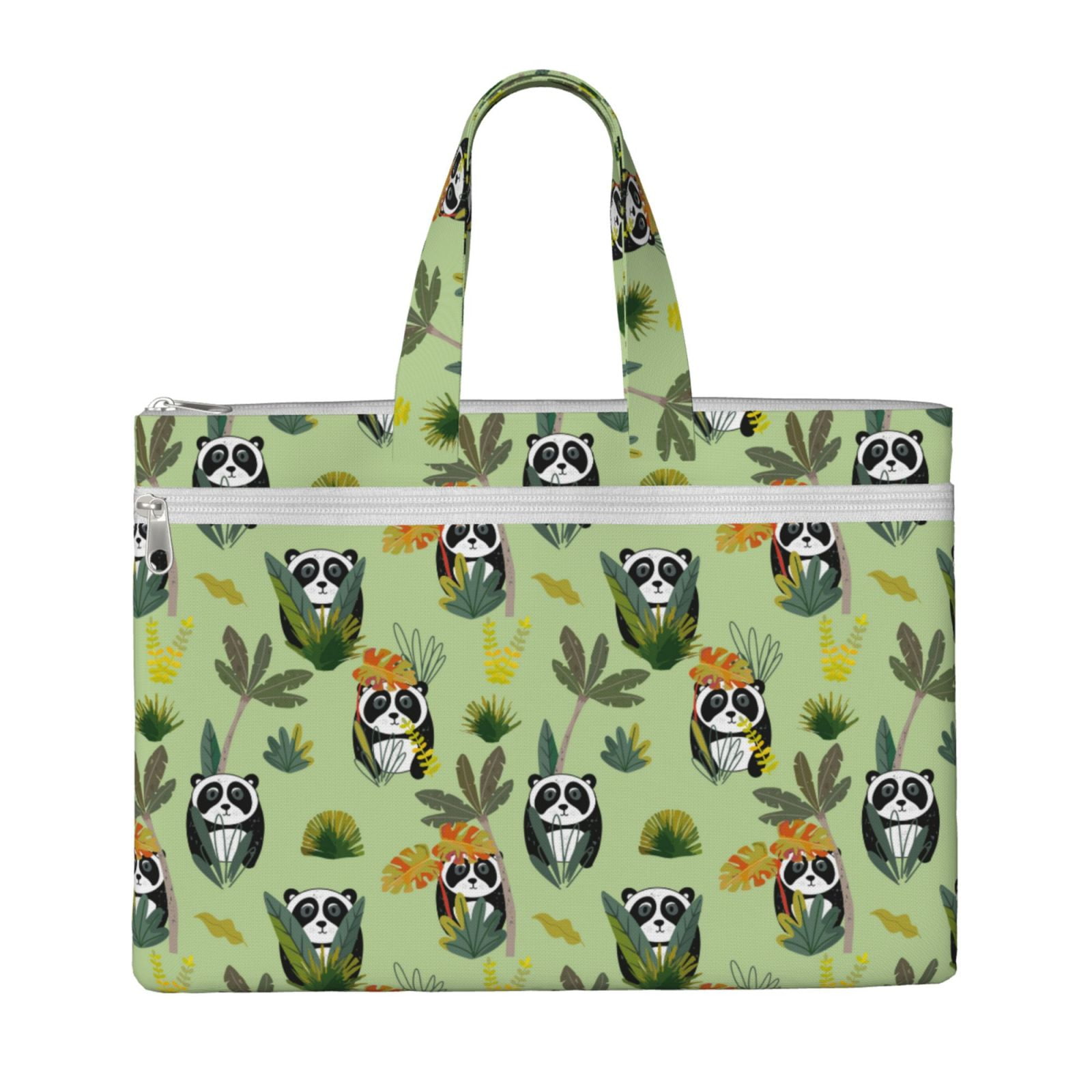 Kdxio Cute Panda Bear In Greenery Forest File Tote Document Bag ...