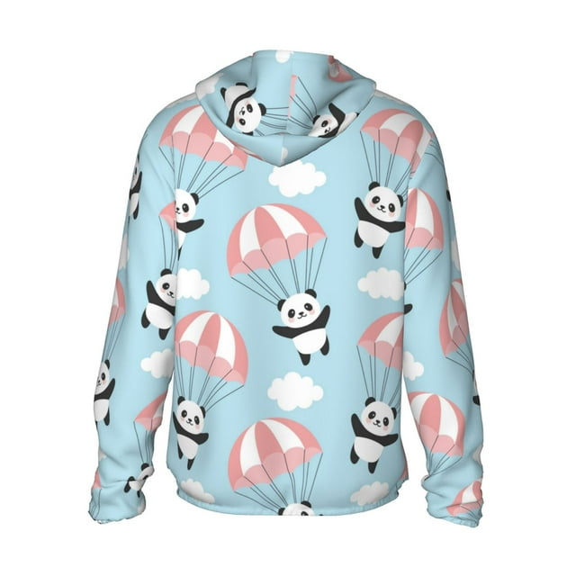 Kdxio Cute Panda Flying in the Sky Print Women Men Sun Protection UPF ...