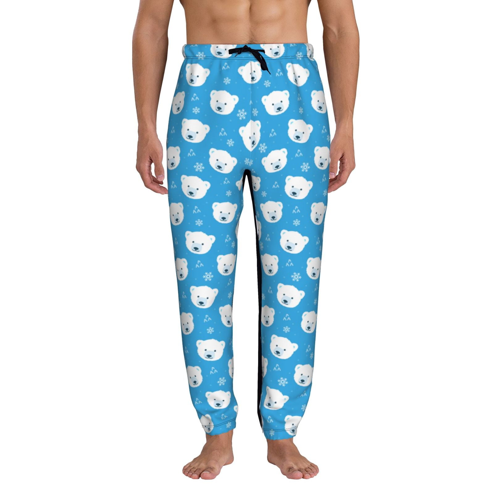 Kdxio Cute Polar Bear Pattern Joggers,Sweatpants for Men with Pockets ...