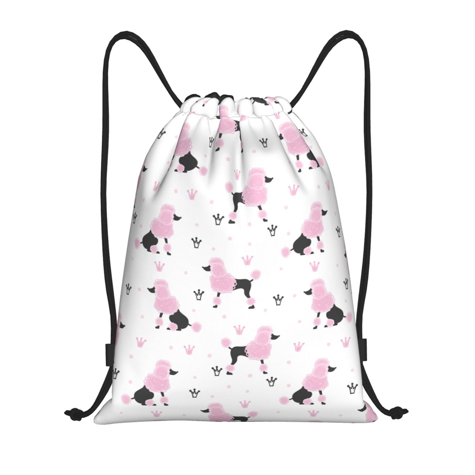 Kdxio Cute Poodle Dog Print Drawstring Backpack Bag,Waterproof Draw ...