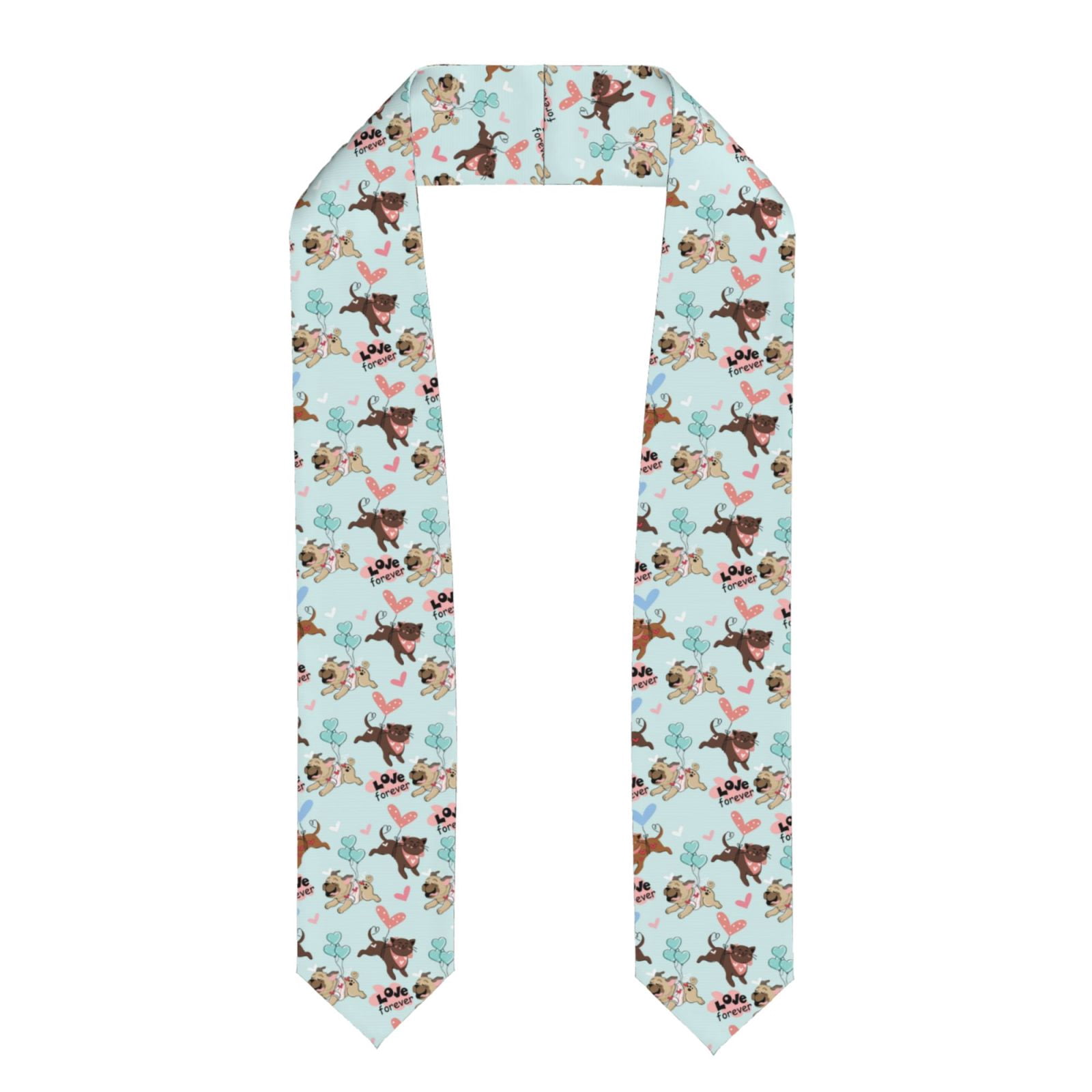 Kdxio Cute Pug Dogs Graduation Stole Class, Graduation Sash, Unisex ...