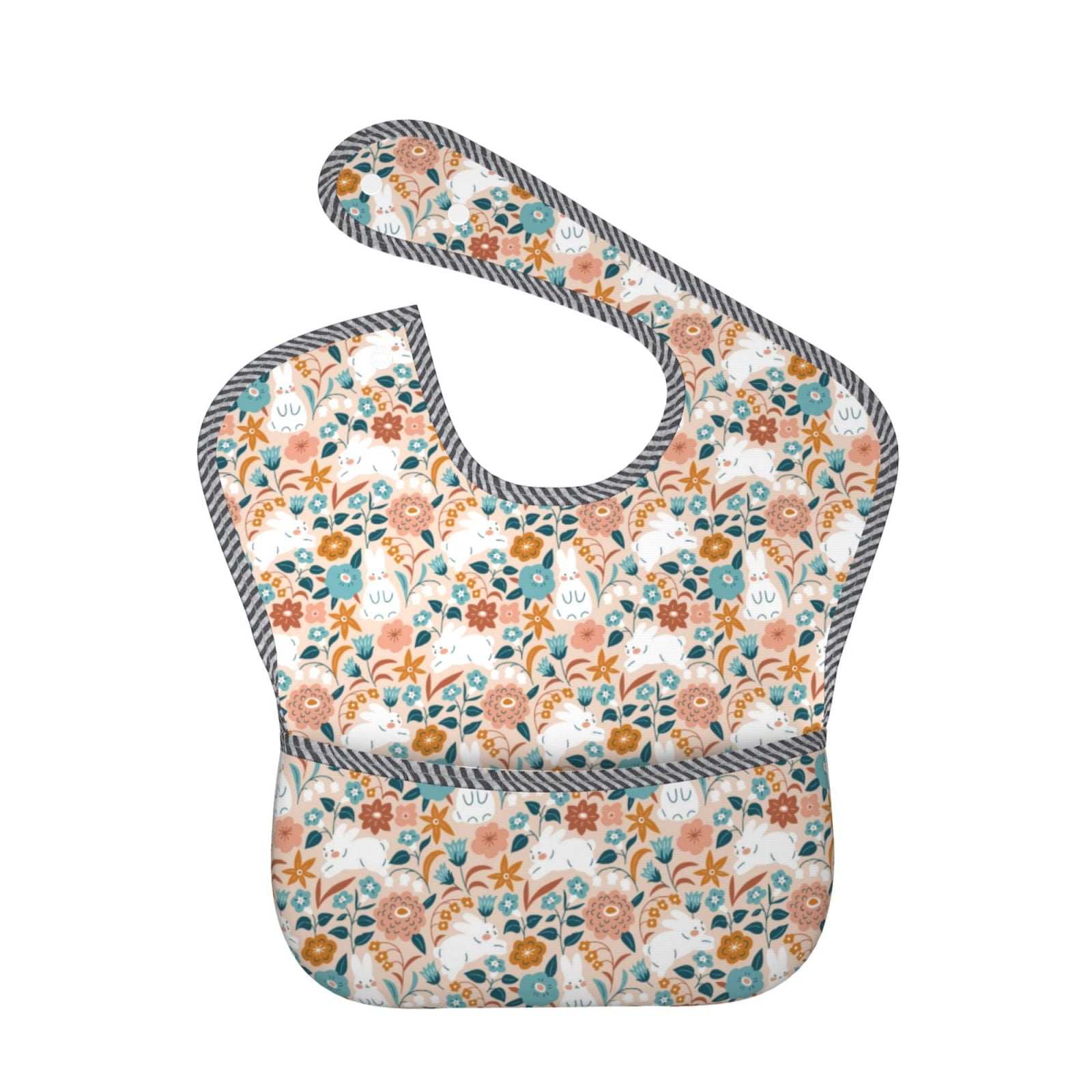 Kdxio Cute Rabbit Floral Bibs For Babies, Baby Bibs for Eating, Toddler ...
