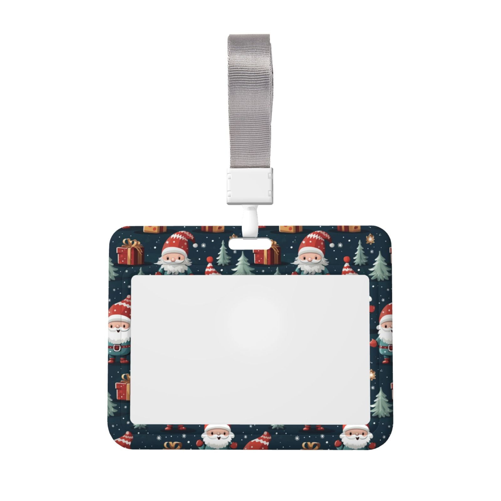 Kdxio Cute Santa Claus Gift Card Badge Holder Work Badge Sleeve for ...