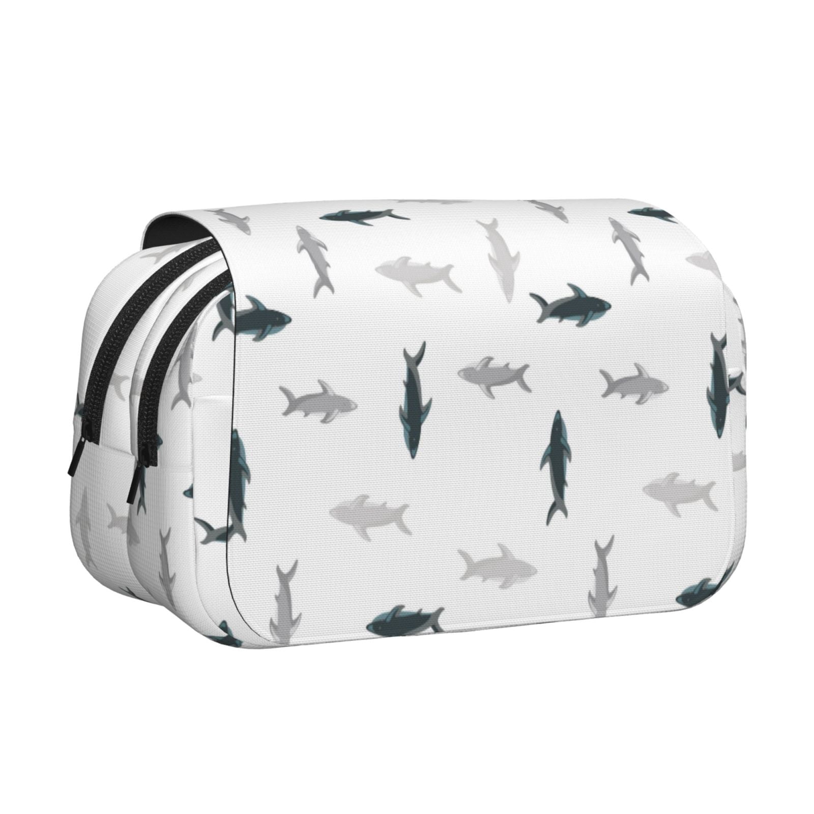 Kdxio Cute Shark for Double Compartment Pen Case Oxford Organizer with ...