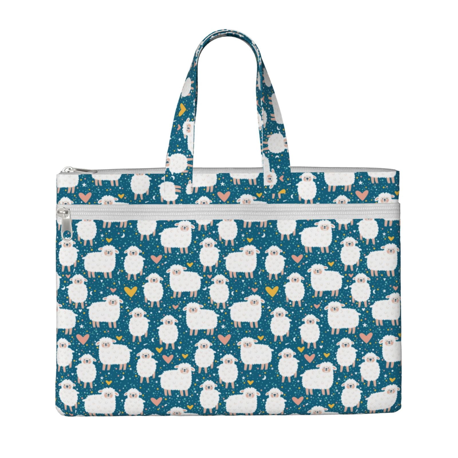 Kdxio Cute Sheep And Hearts File Tote Document Bag Business Briefcase ...