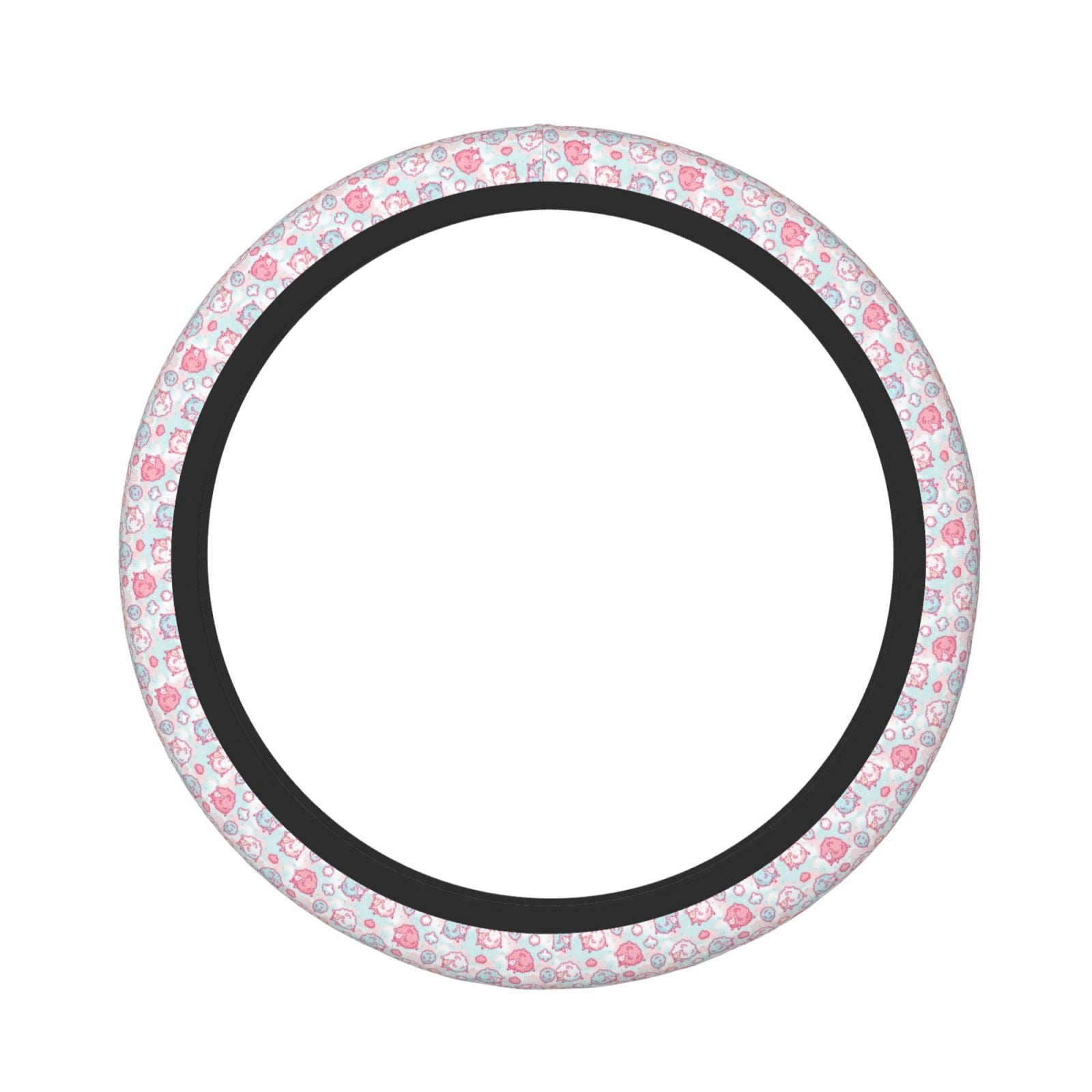 Kdxio Cute Sheep Print Elastic Stretch Steering Wheel Cover,Auto ...