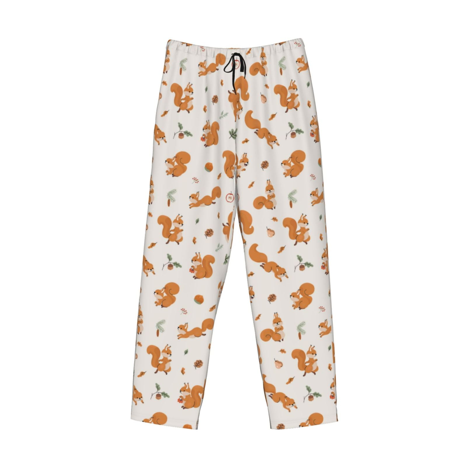 Kdxio Cute Squirrel Fall Print Men's Sleep Pajama Pant Lounge Pants ...