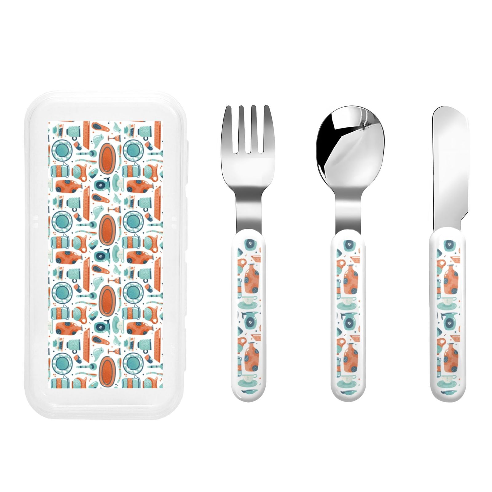 Kdxio Cute Tableware Toddler Utensils Set - Kids Silverware Set, Set ...