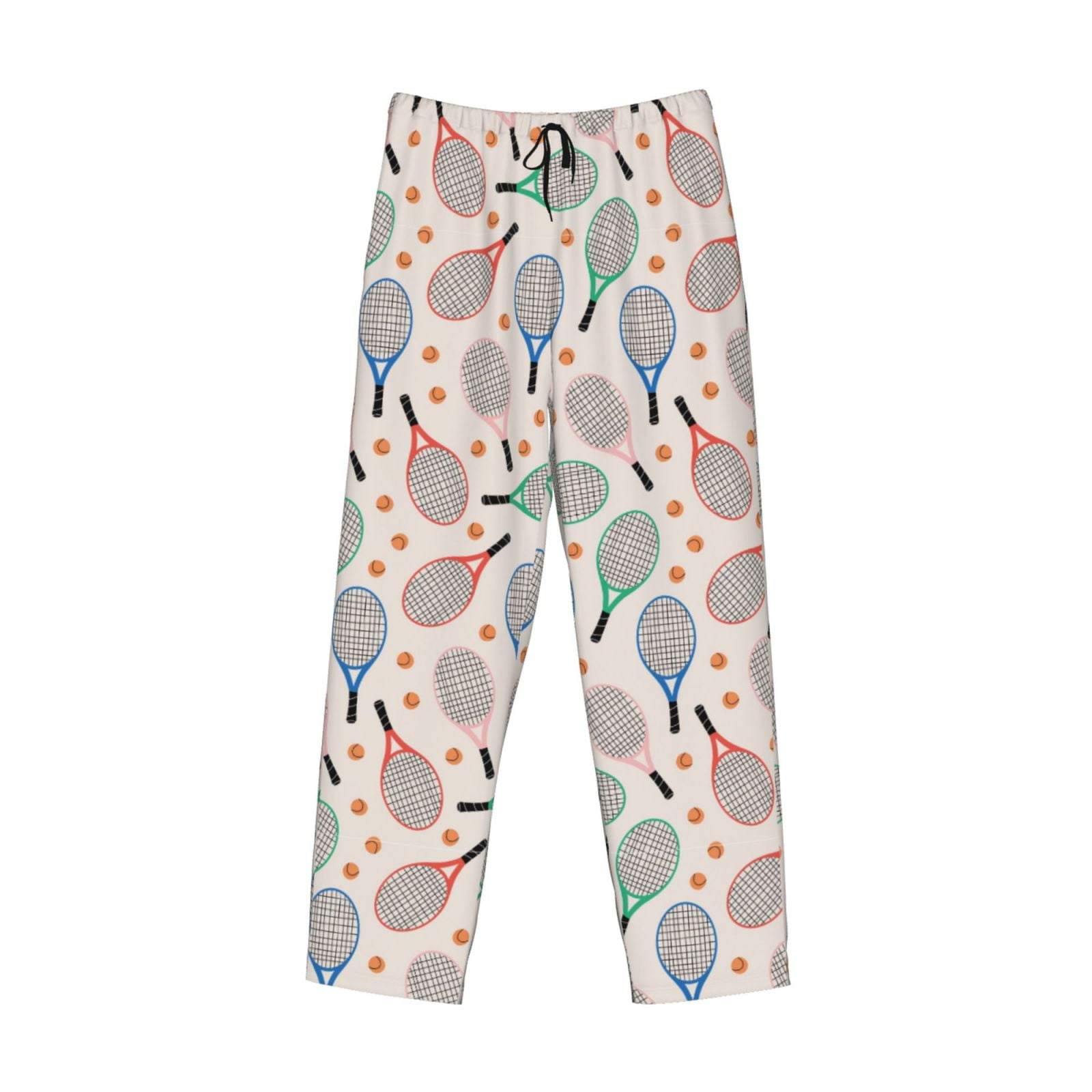 Kdxio Cute Tennis Racket Print Men's Sleep Pajama Pant Lounge Pants ...