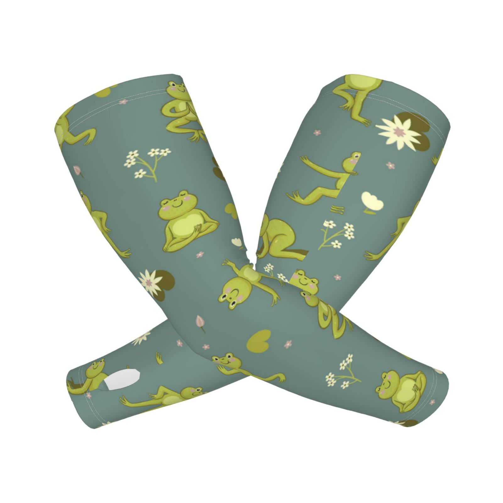 Kdxio Cute Yoga Frogs Print UV Sun Protection Arm Sleeves - Tattoo ...