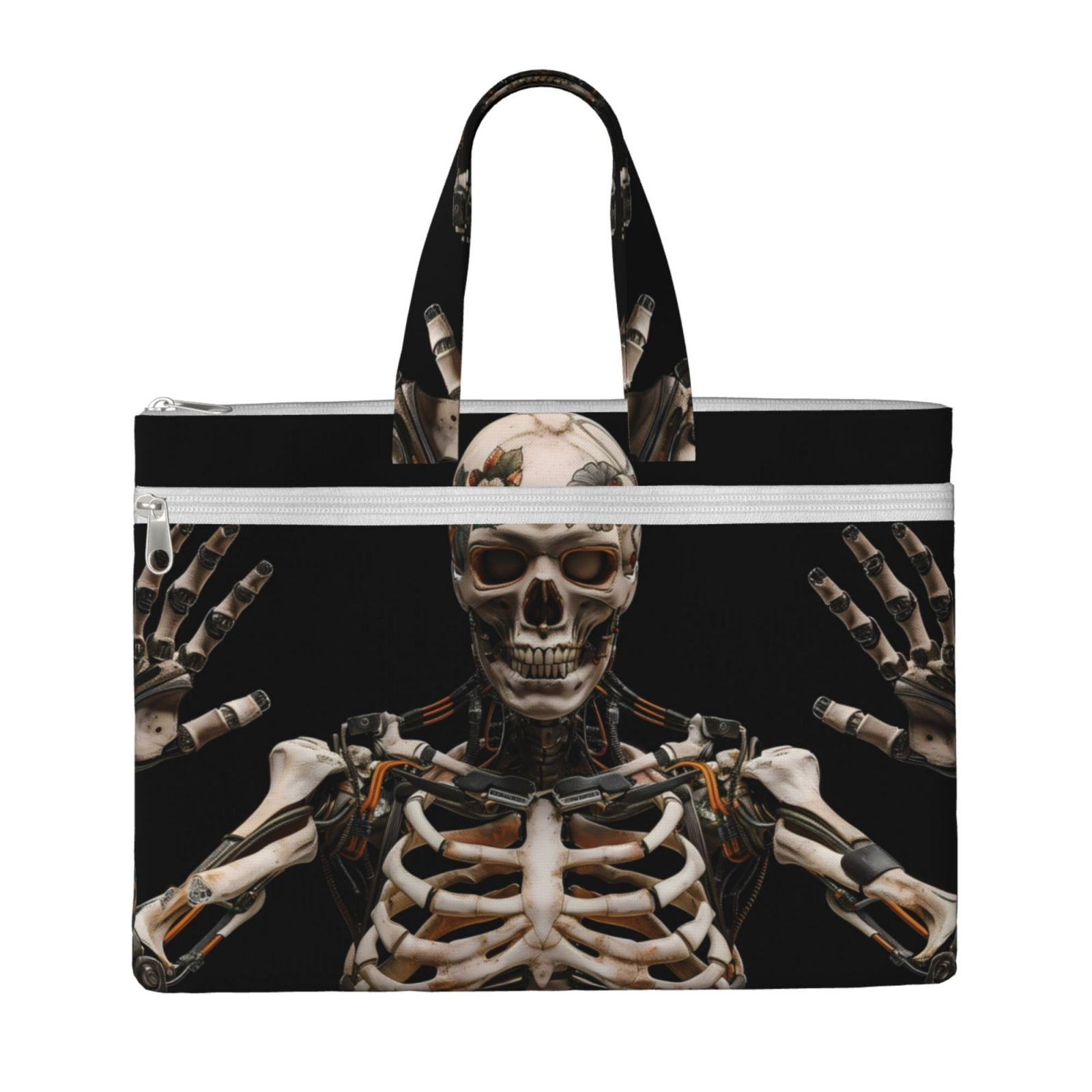 Kdxio Cyber Skeleton With Tattoos File Tote Document Bag Business ...