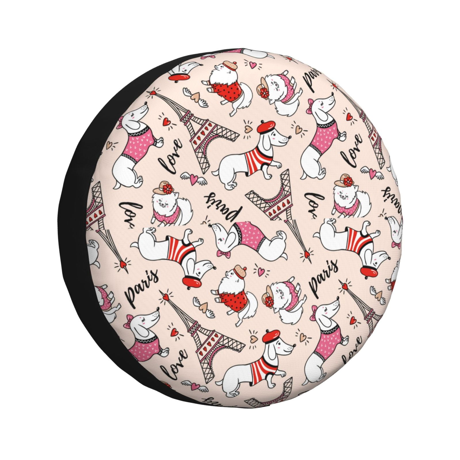 Kdxio Dachshund And Eiffel Tower for Tire Cover Wheel Protectors Tyre ...