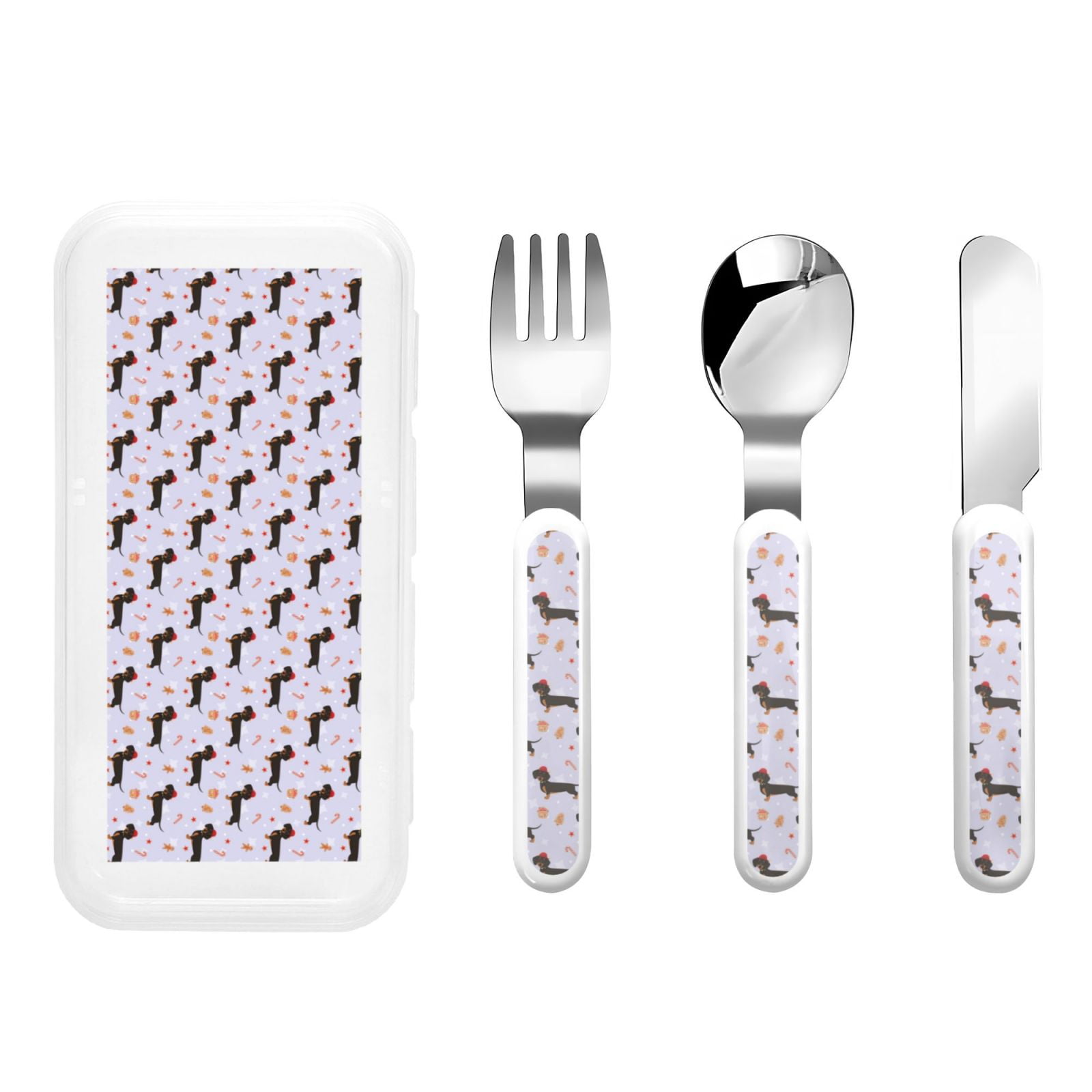 Kdxio Dachshund Dog Toddler Utensils Set - Kids Silverware Set, Set ...