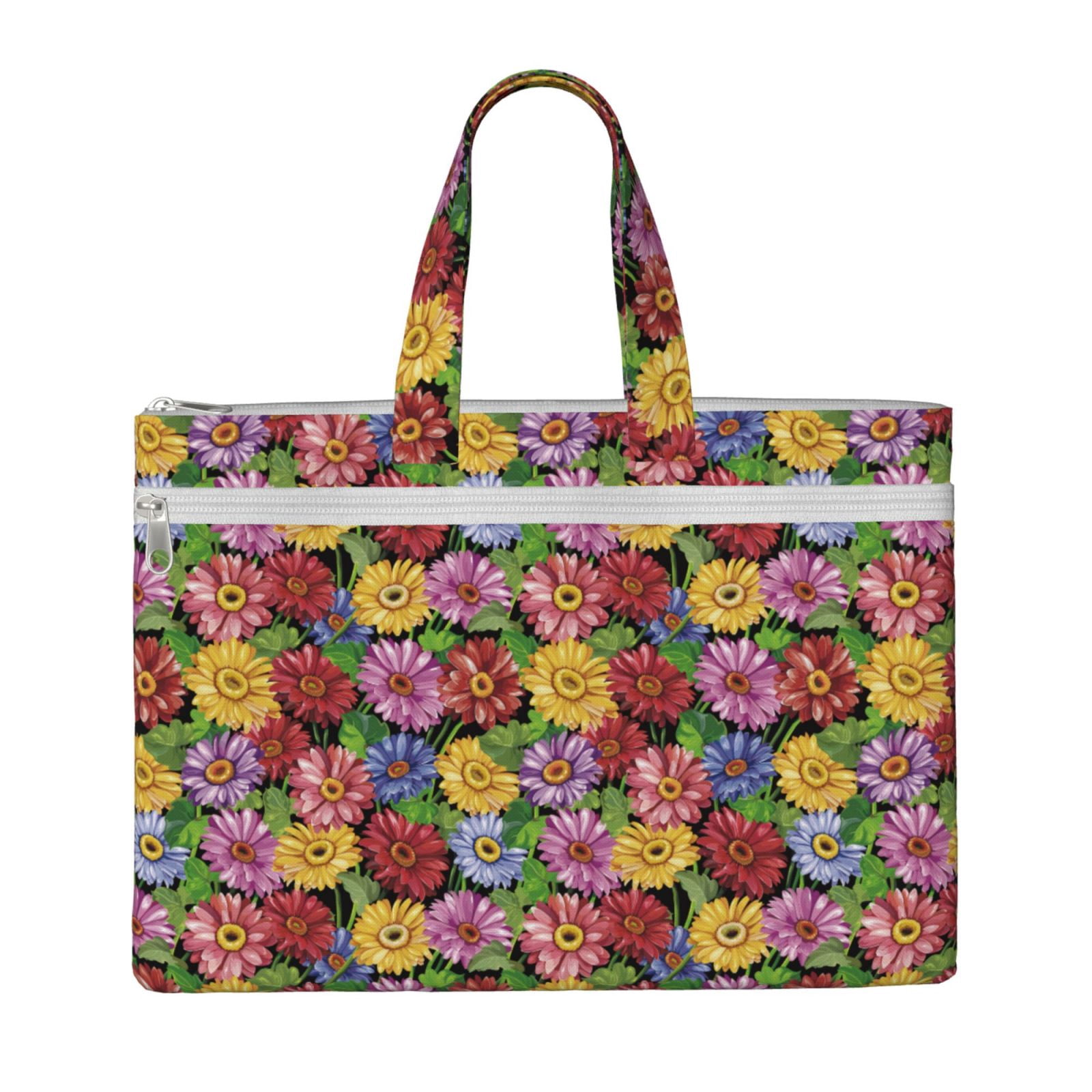 Kdxio Daisies Flowers File Tote Document Bag Business Briefcase Bag ...