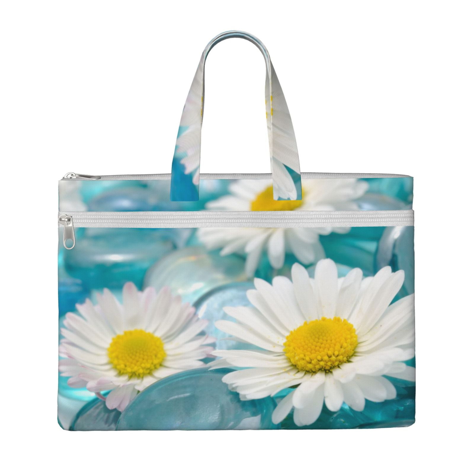 Kdxio Daisy Flowers File Tote Document Bag Business Briefcase Bag ...