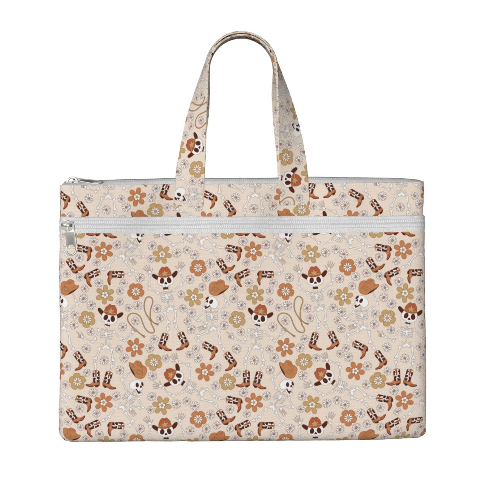 Kdxio Dancing Cowboy Skeleton File Tote Document Bag Business Briefcase ...