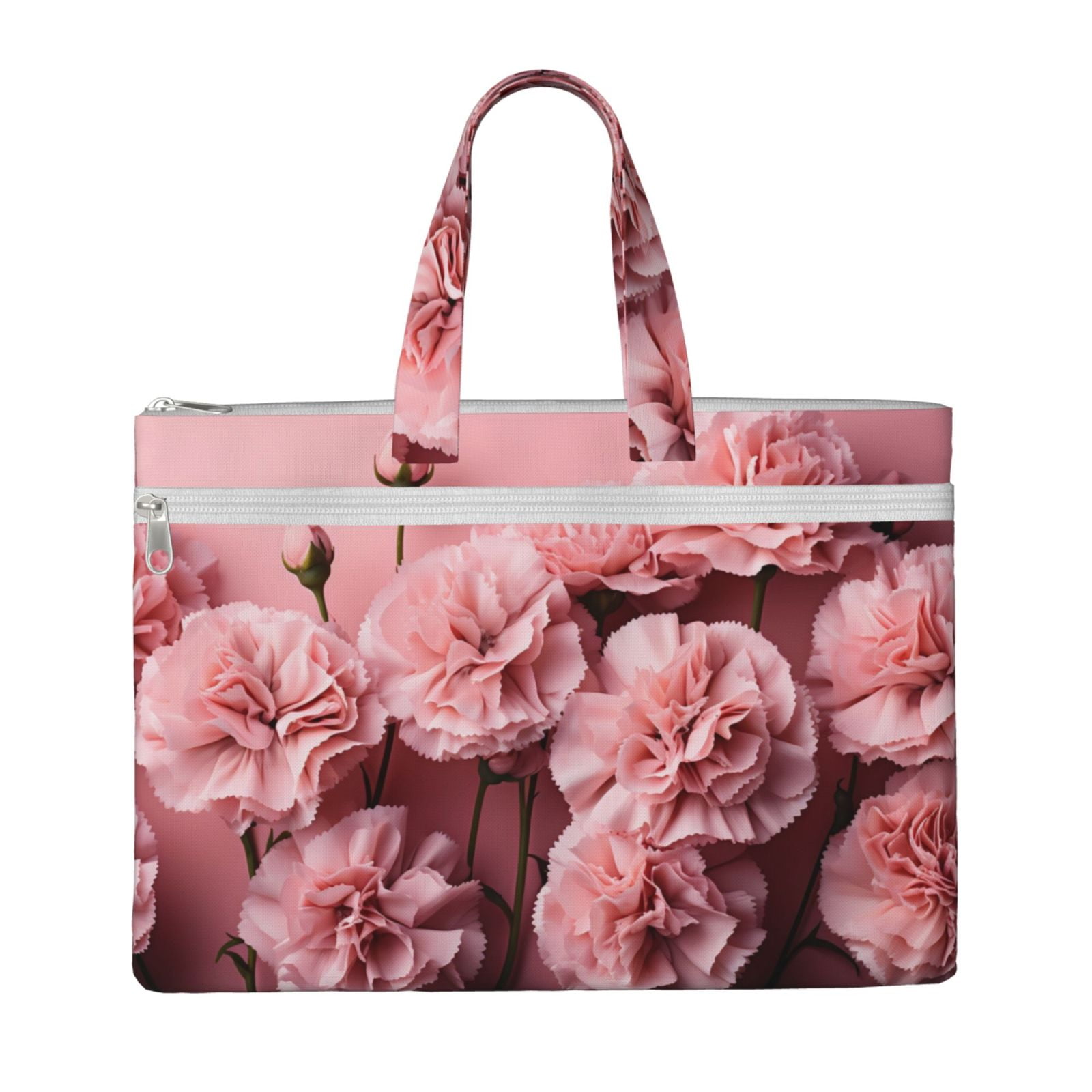 Kdxio Delicate Pink Carnations File Tote Document Bag Business ...