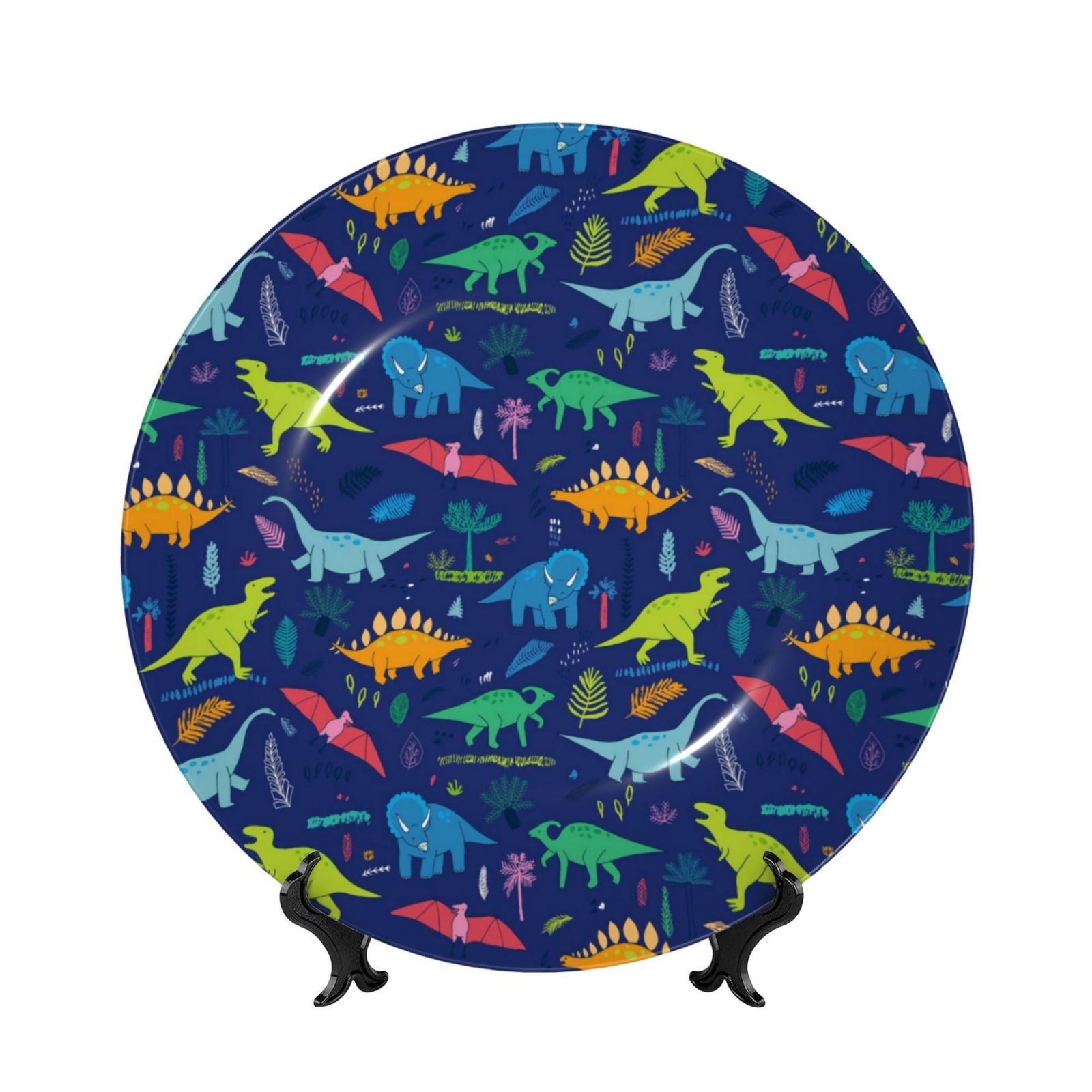 Kdxio Dinosaurs Adventure Bone China Decorative Plate Ceramic ...