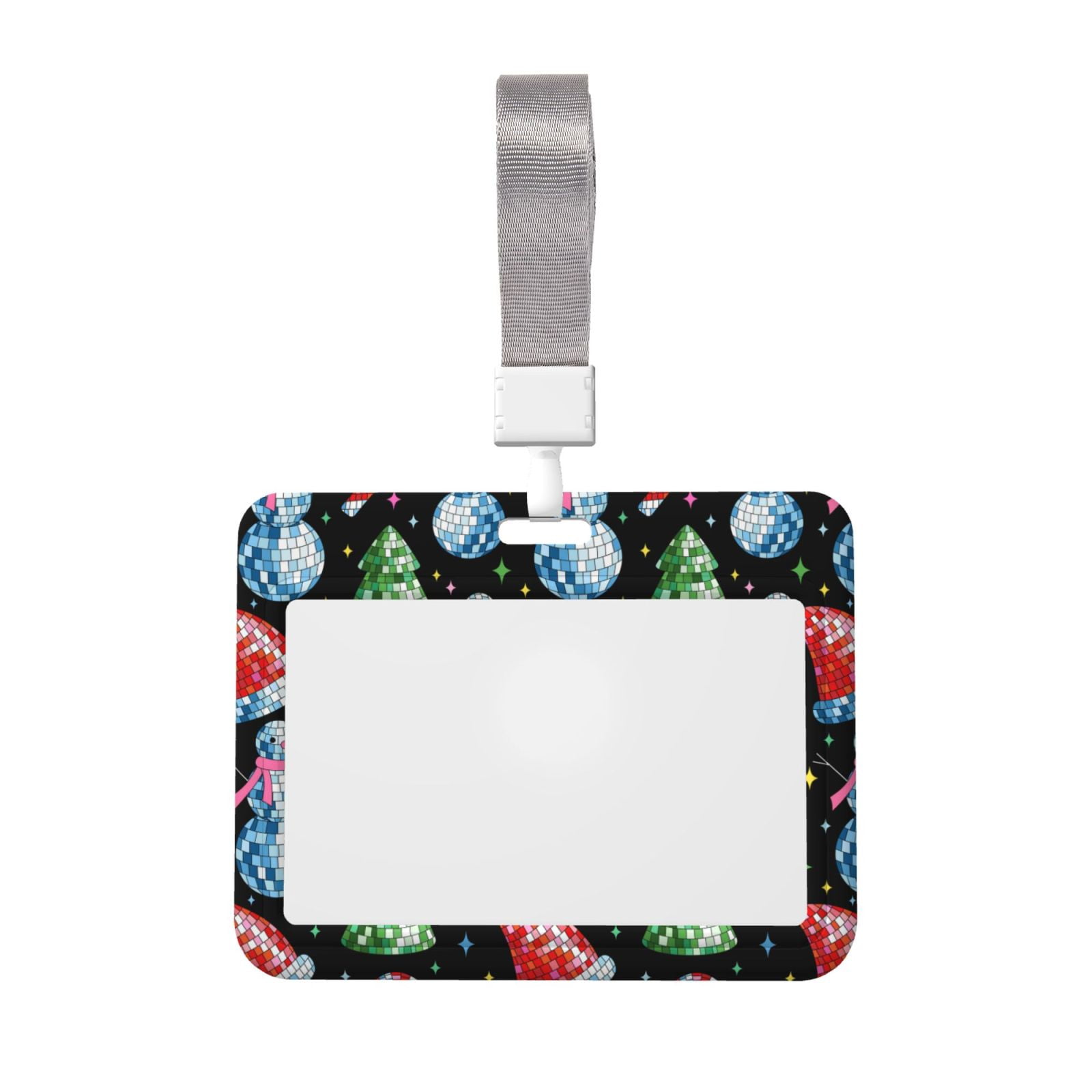 Kdxio Disco Mirror Ball Snowman Card Badge Holder Work Badge Sleeve for ...
