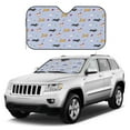 Kdxio Dogs Are Running Print Windshield Sun Shade, Foldable Sun Blocker ...