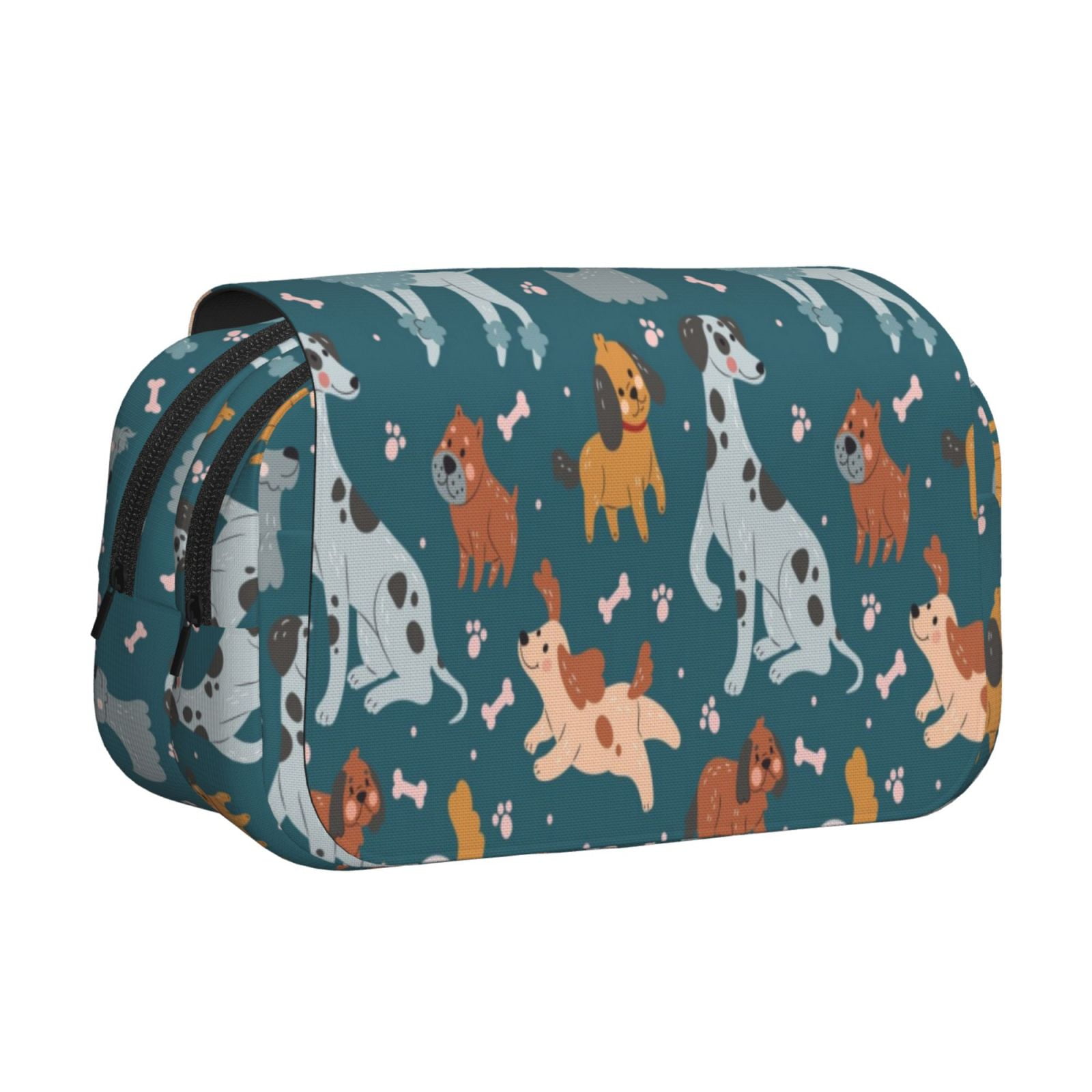 Kdxio Dogs for Double Compartment Pen Case Oxford Organizer with Zipper ...